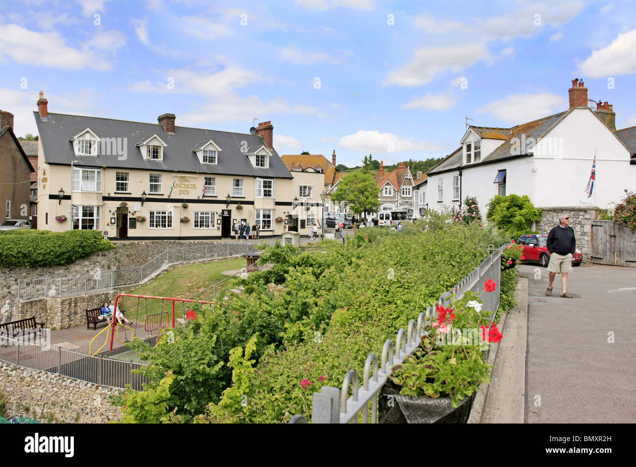 The small Devon village of Beer in England Stock Photo - Alamy