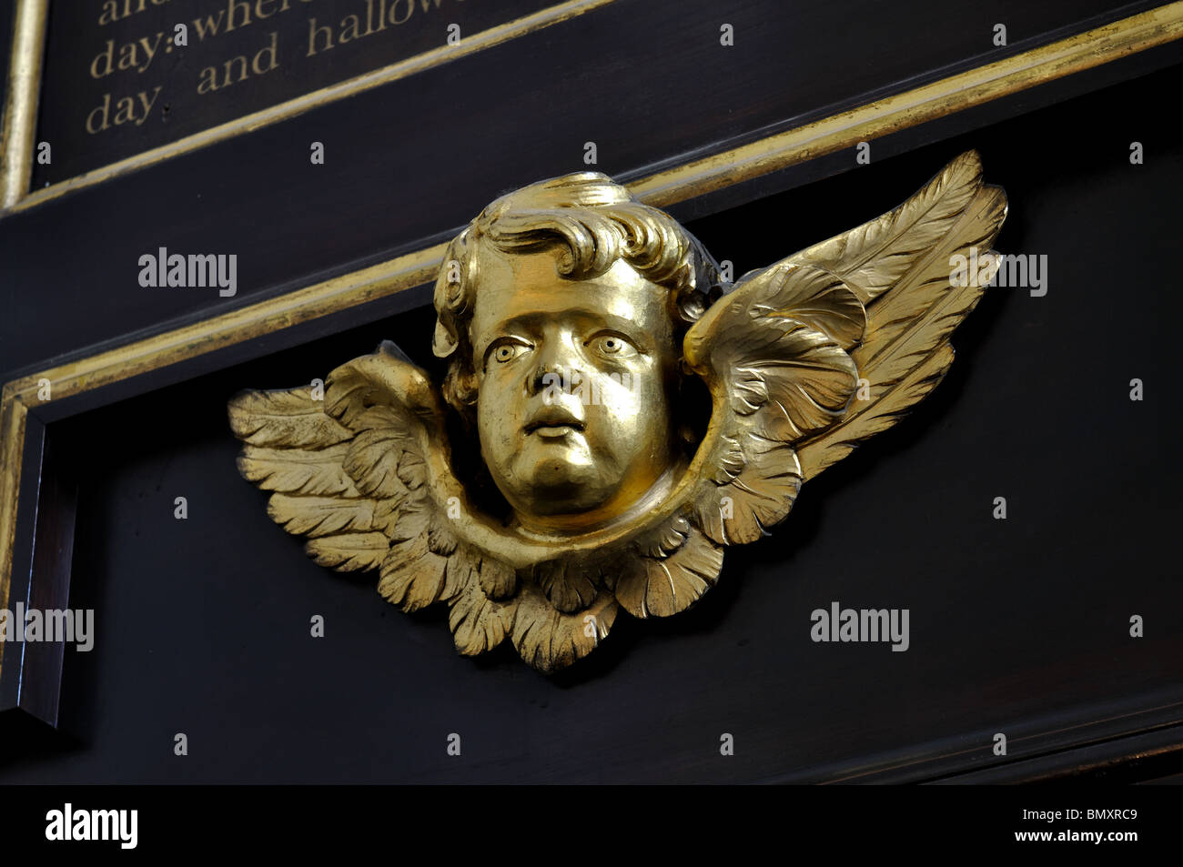 Cherub in All Saints Church, Northampton, Northamptonshire, England, UK ...