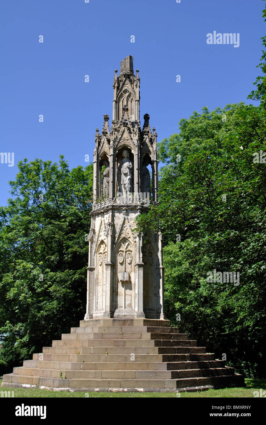 The Eleanor Cross, Hardingstone, Northamptonshire, England, UK Stock ...
