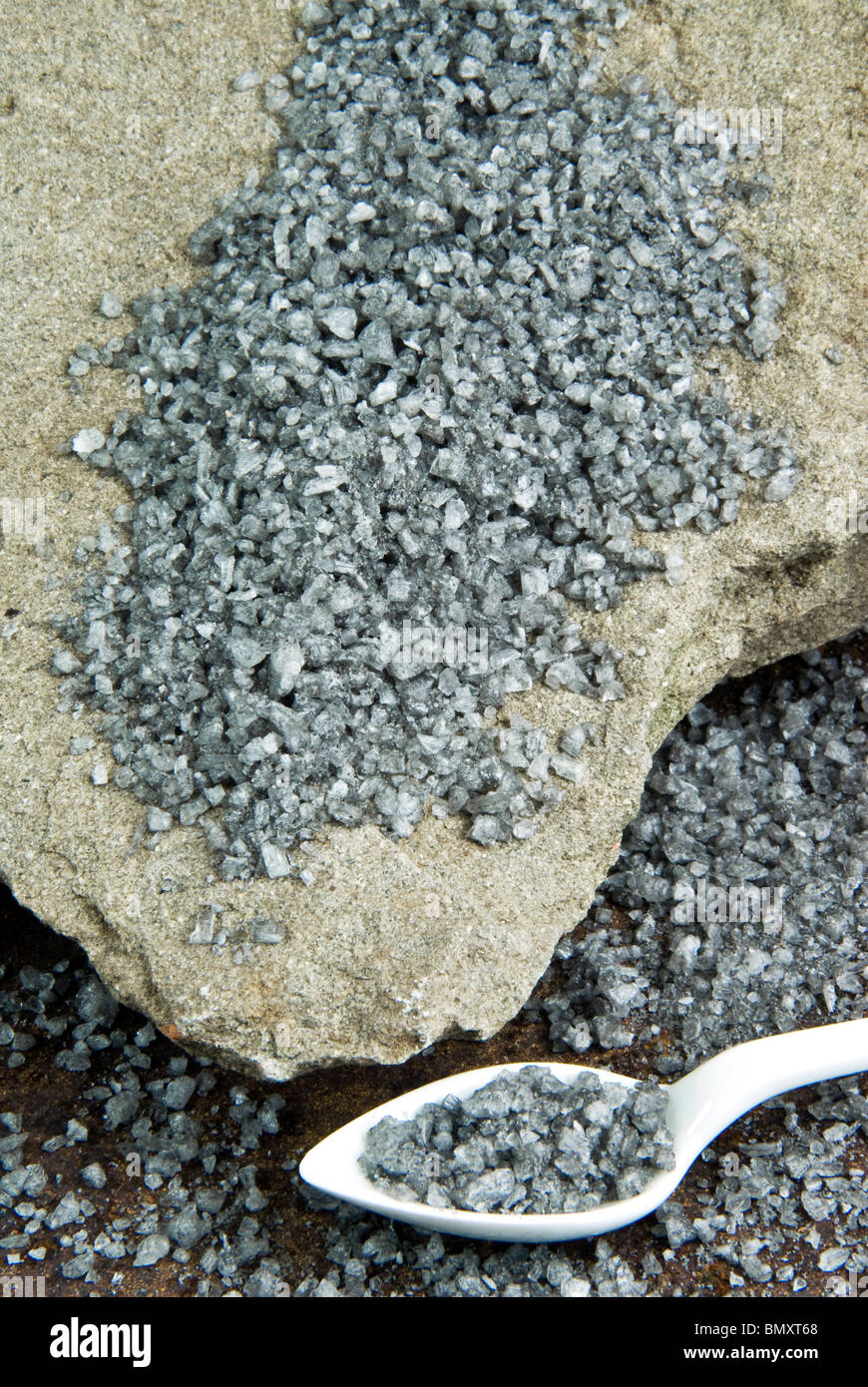 Black Hawaiian lava salt Stock Photo - Alamy