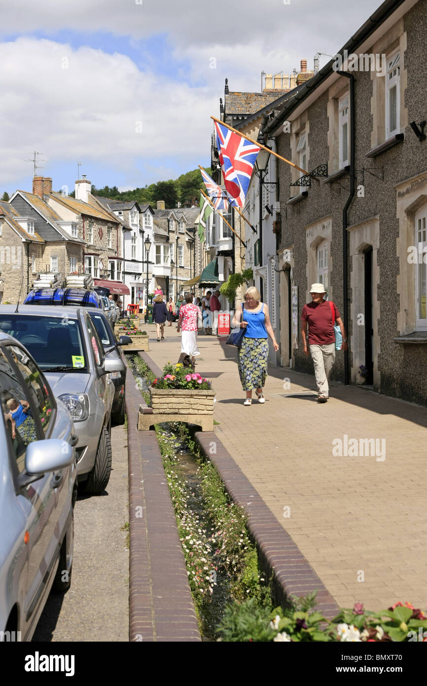 The High Street in the village of Beer Devon England Stock Photo - Alamy