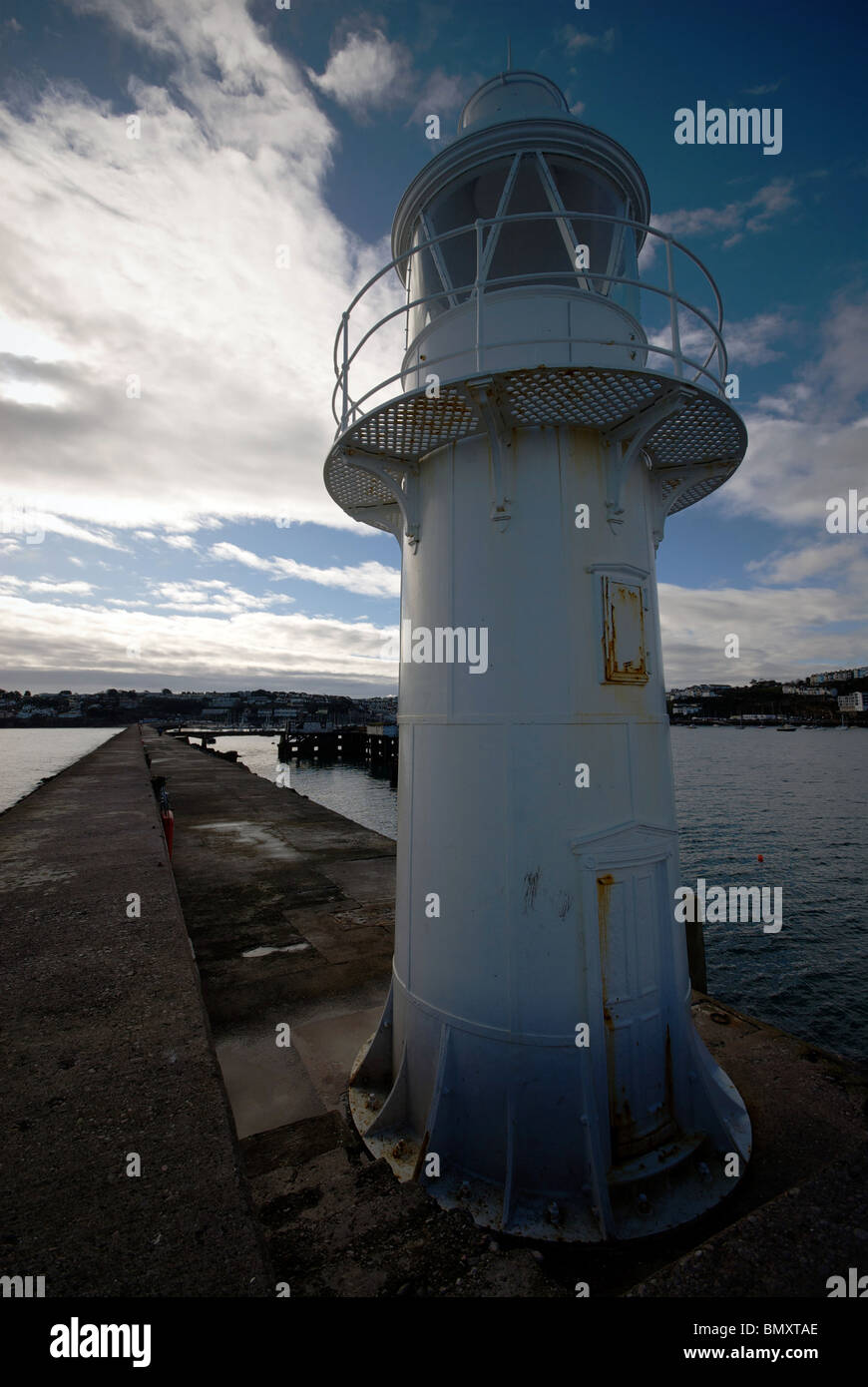 Brixham Devon UK Harbor Harbour Quay Light Stock Photo - Alamy