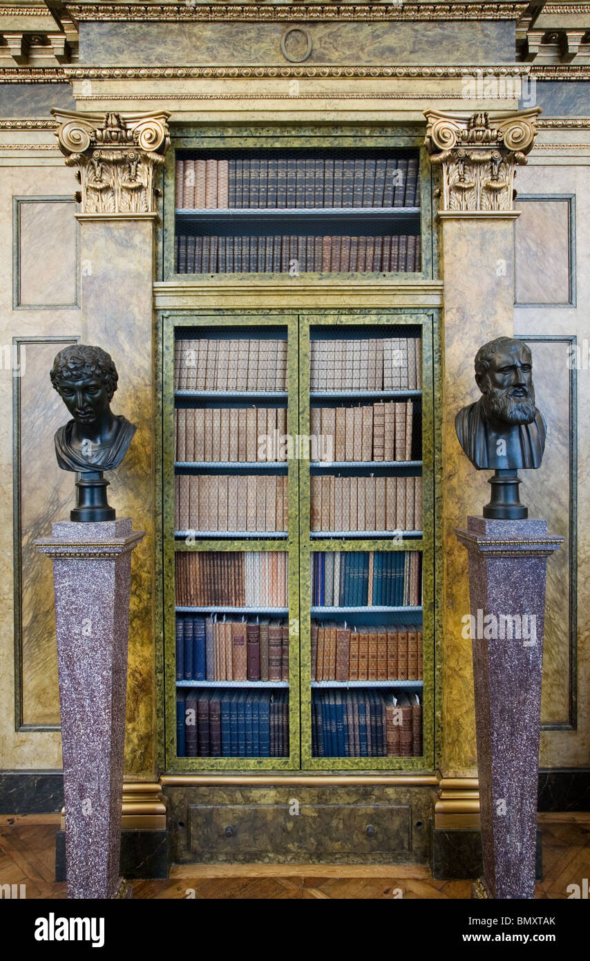 Baroque Bookshelves detail Stock Photo - Alamy