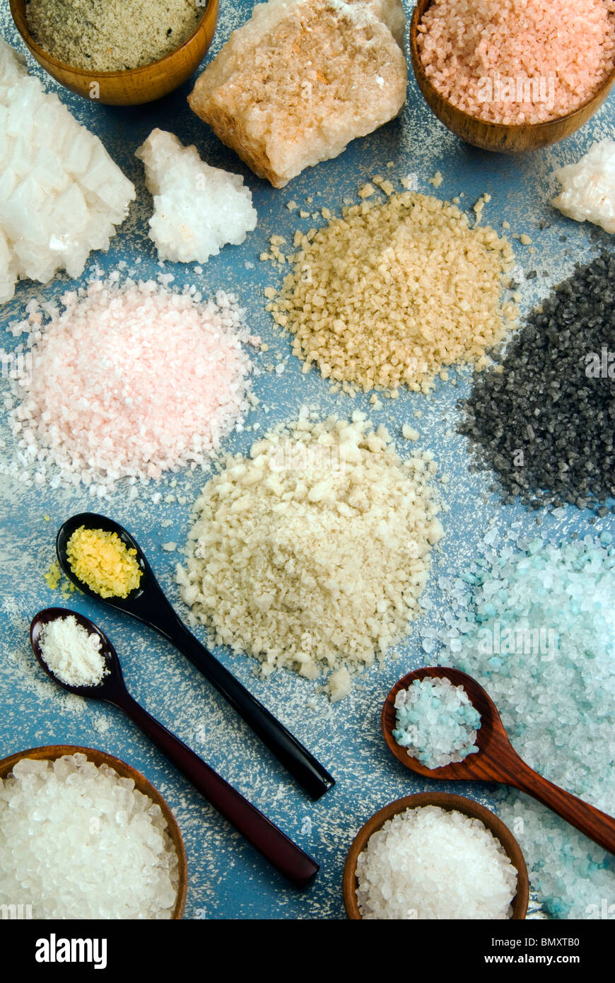 Various types of salt Stock Photo - Alamy