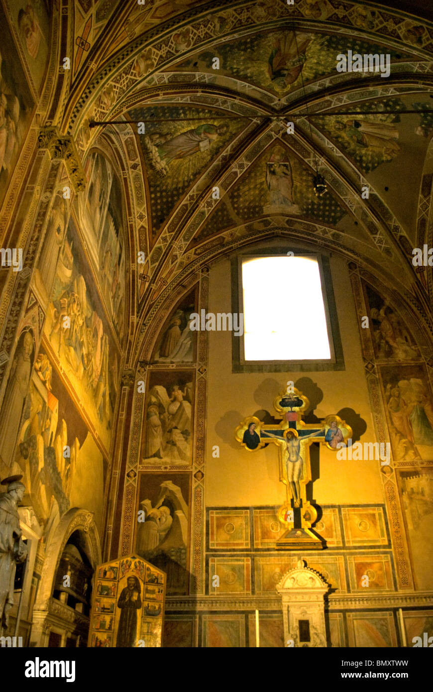 Santa Croce chapel with paintings by Giotto Stock Photo - Alamy