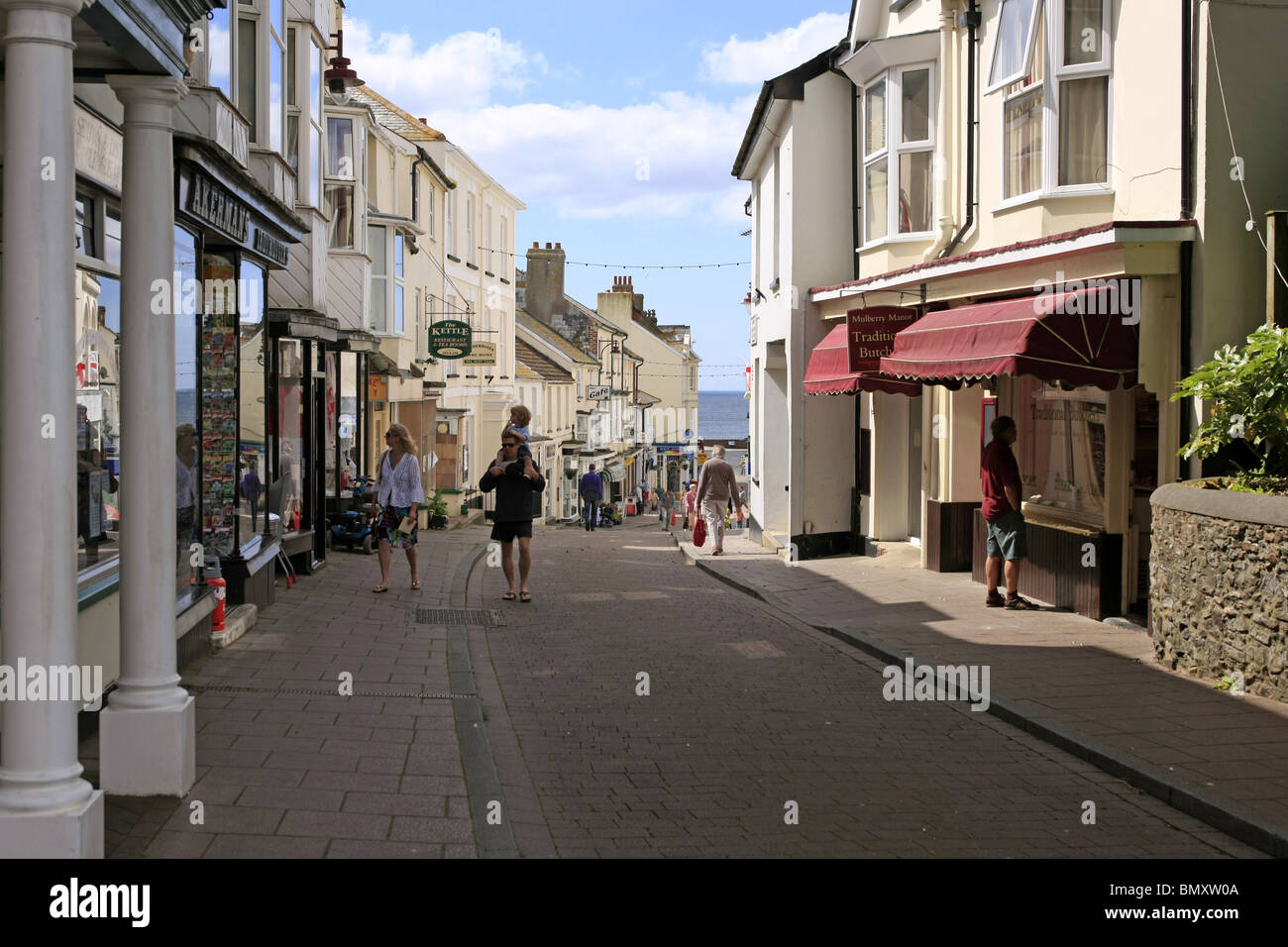 The Town Center of Seaton Devon England Stock Photo - Alamy