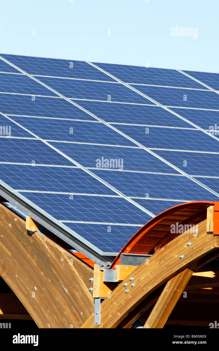 Solar panels in a shopping center Stock Photo - Alamy