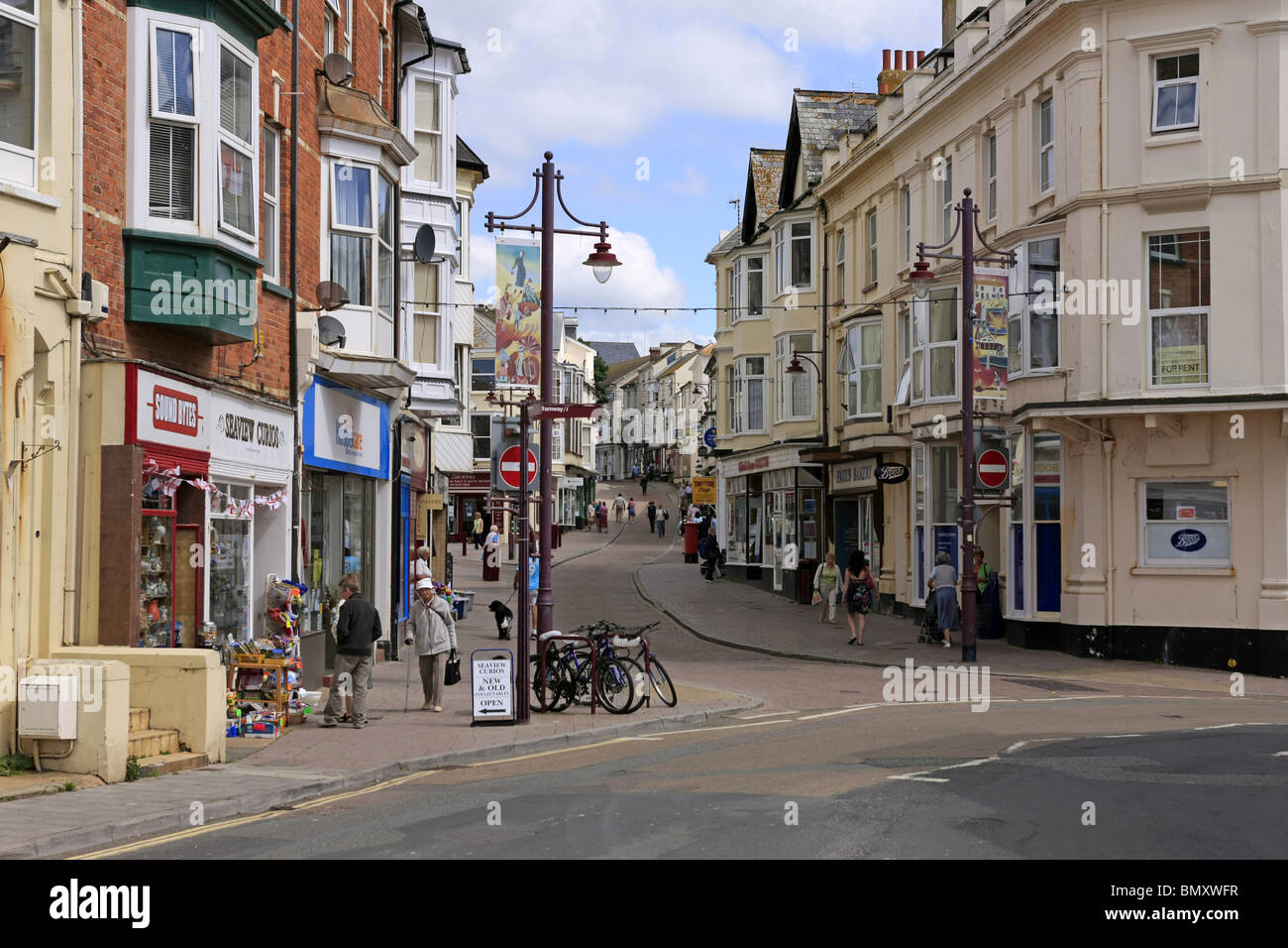 The Town Center of Seaton Devon England Stock Photo - Alamy