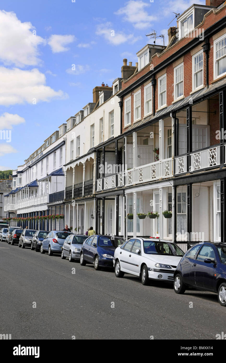 Victorian seafront buildings in sidmouth Devon England Stock Photo - Alamy