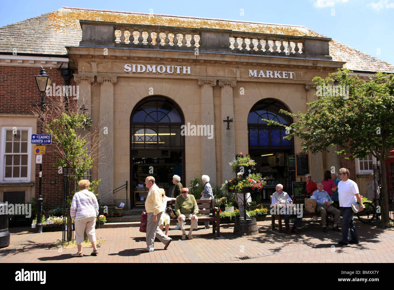 The Sidmouth in-door Market building Devon England Stock Photo - Alamy