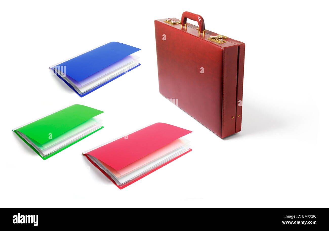 Briefcase and Files Stock Photo - Alamy