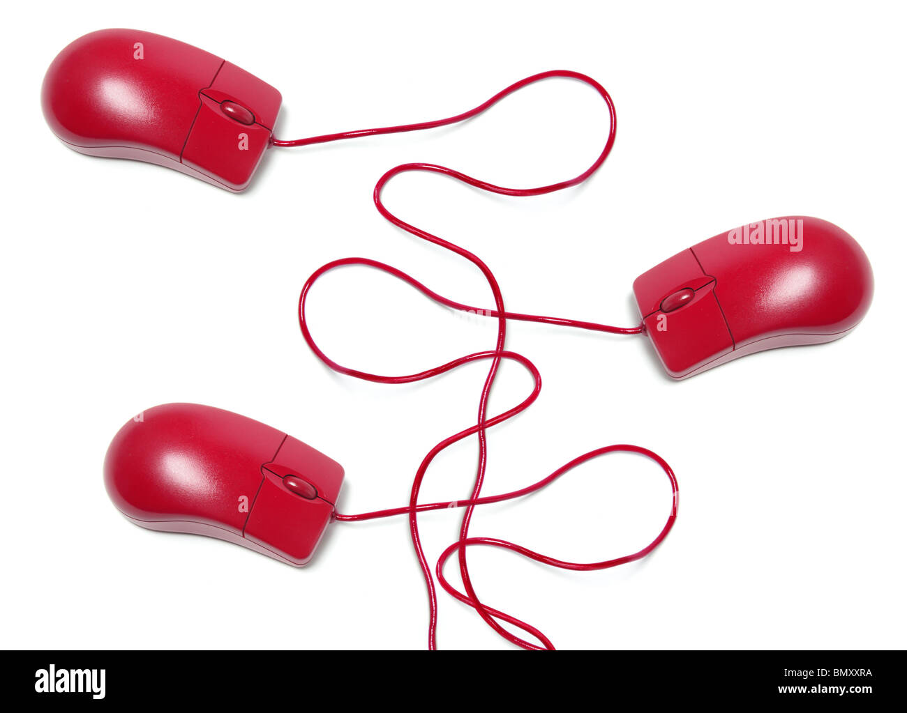 Red Computer Mouse Stock Photo - Alamy