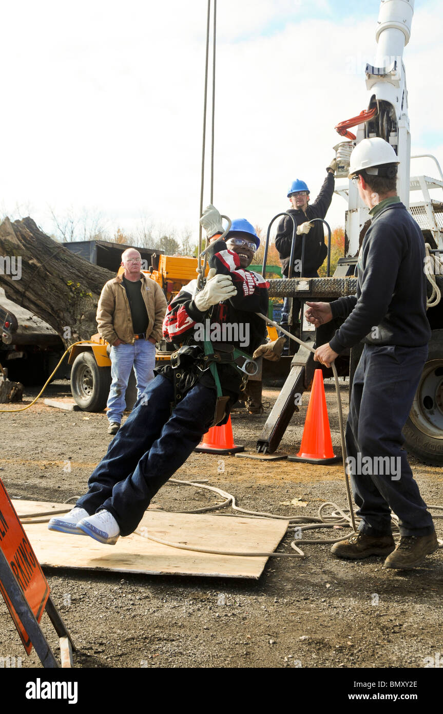 Kid learning about construction Stock Photo - Alamy