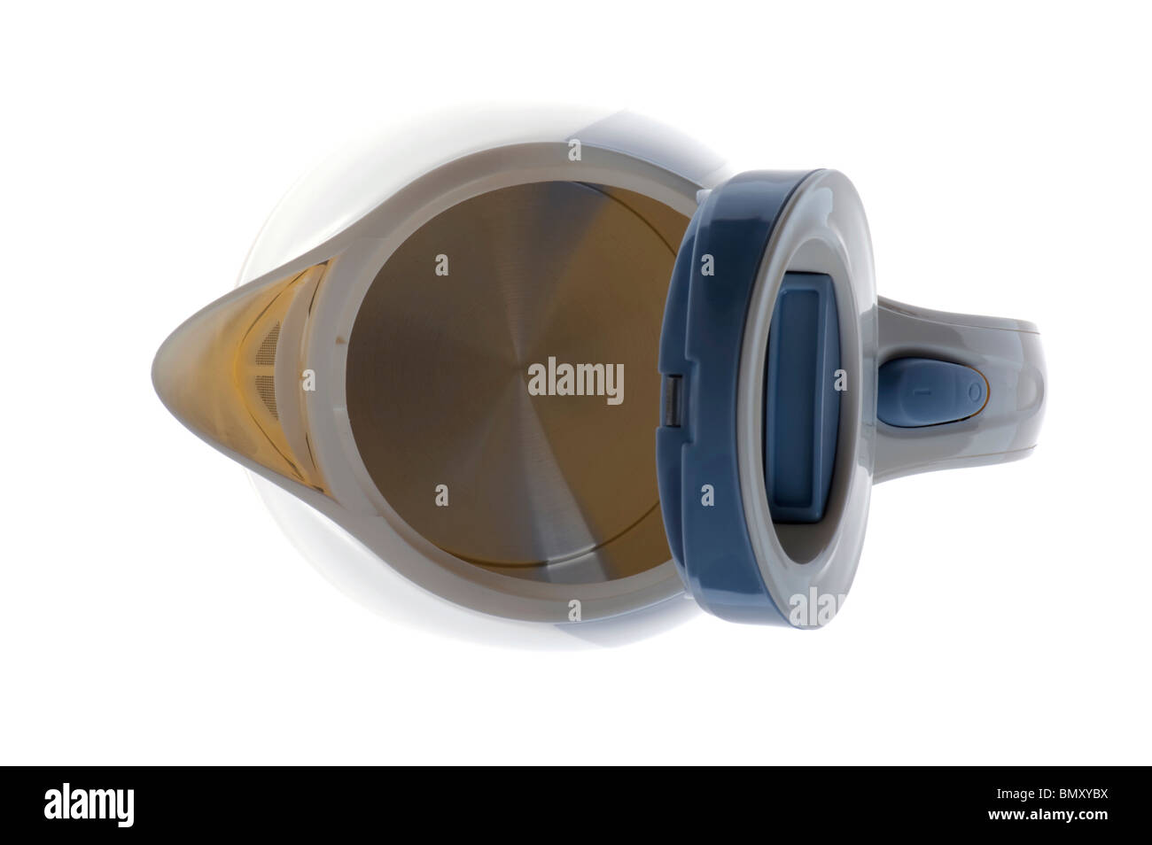 object on white - plastic tea kettle Stock Photo - Alamy