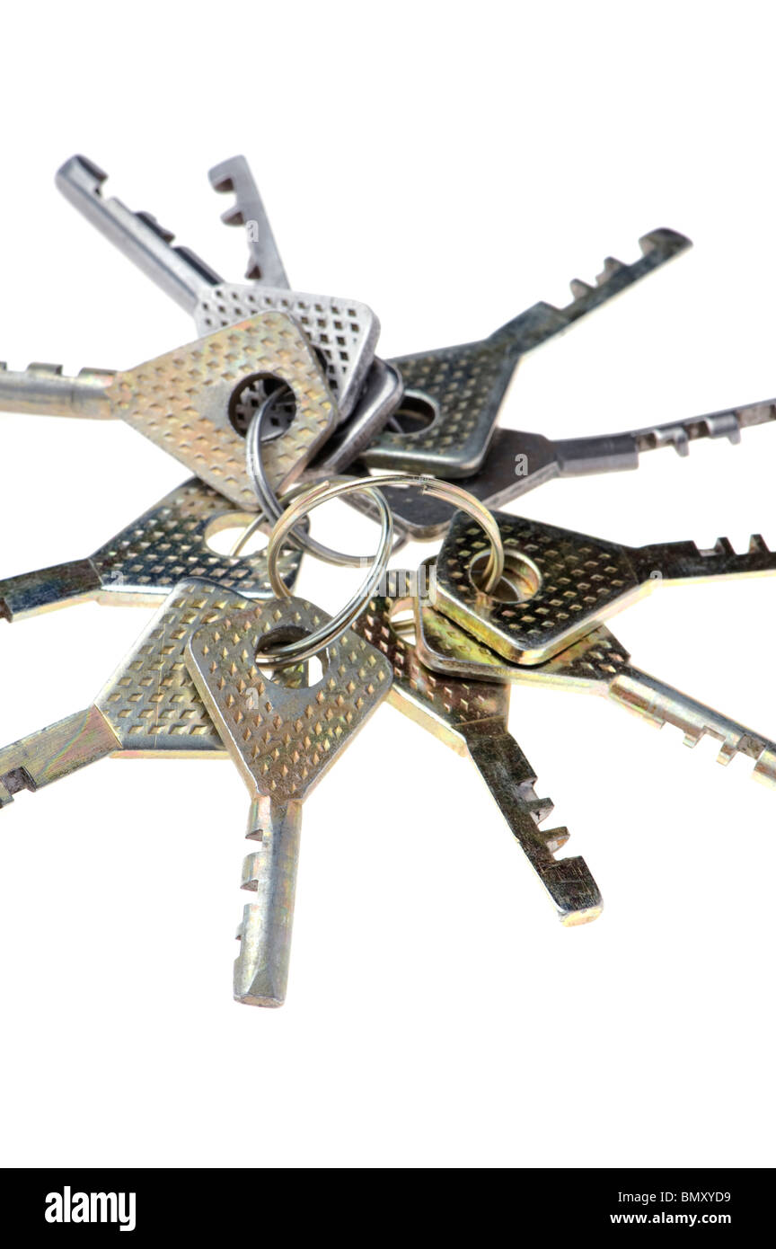 object on white - tool metal Key macro Stock Photo - Alamy