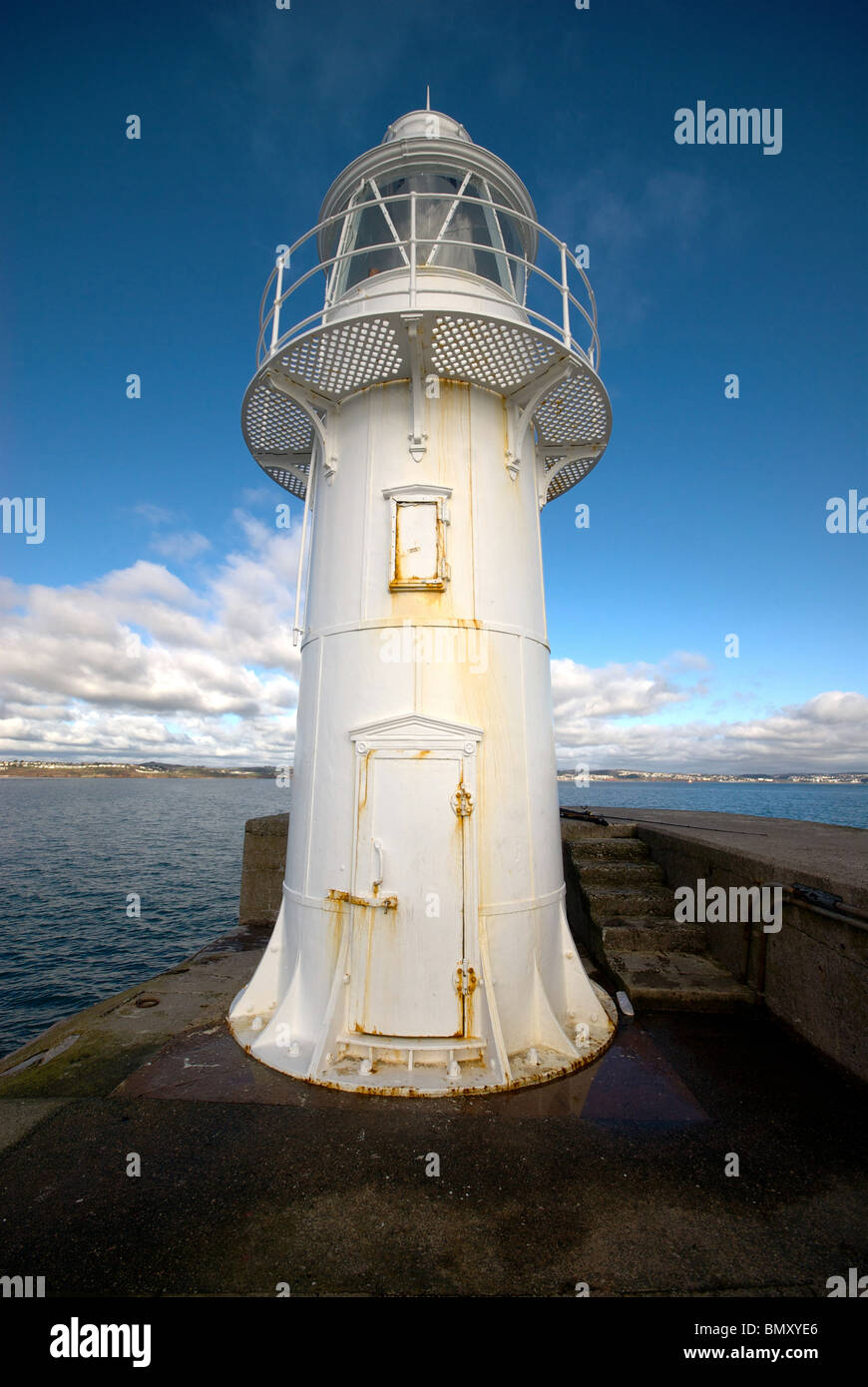 Brixham Devon UK Harbor Harbour Quay Light Stock Photo - Alamy