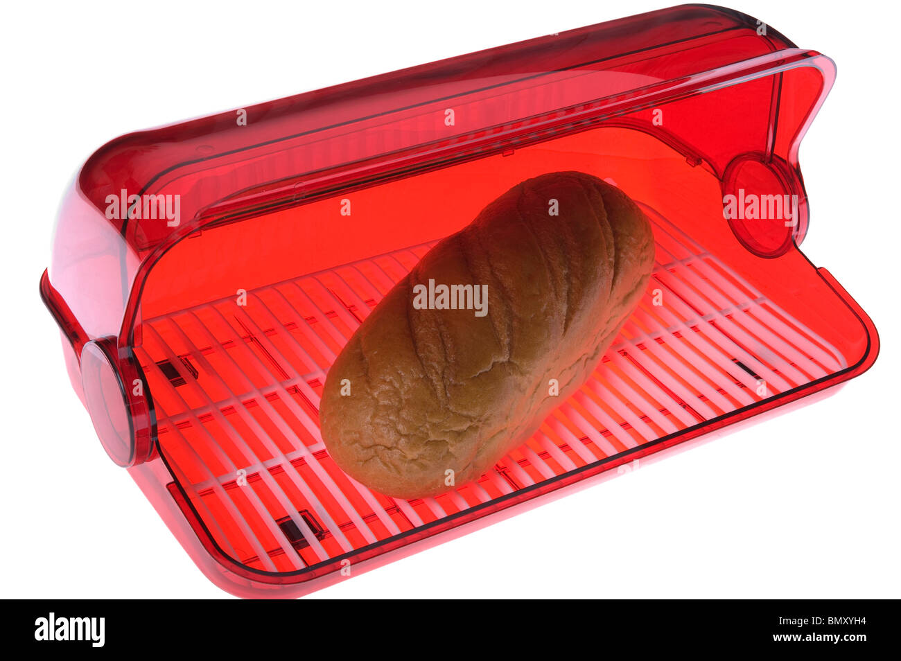 object on white - plastic bread box Stock Photo - Alamy
