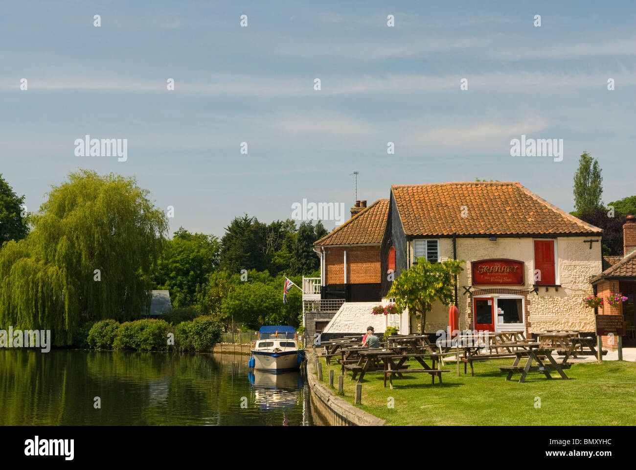 The Granary Restaurant on the riverside of the Norfolk Broads ...