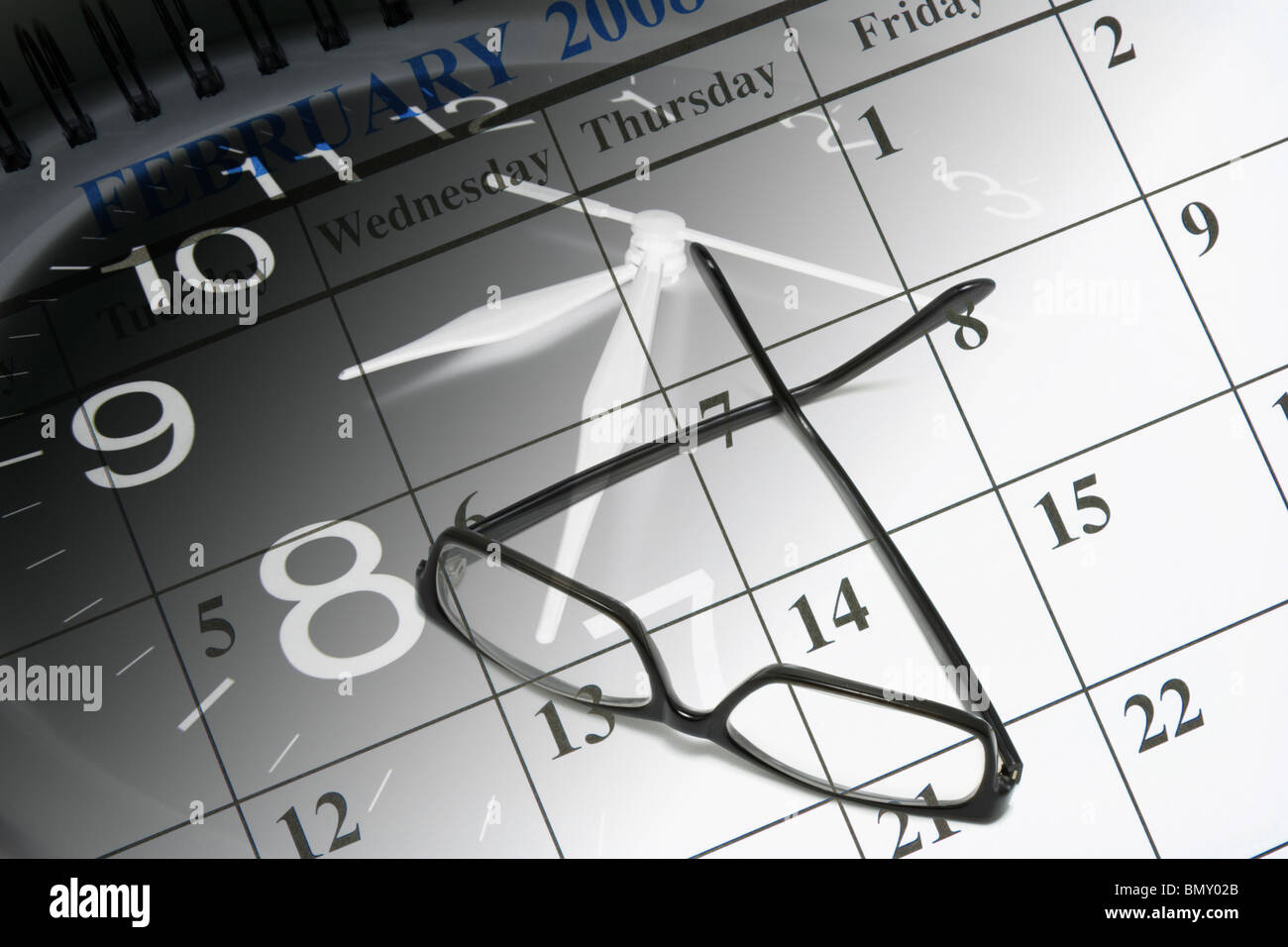 Calendar and Eyeglasses Stock Photo - Alamy
