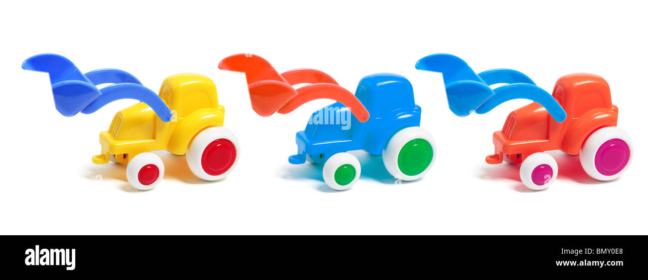 Plastic Toy Earthmovers Stock Photo - Alamy
