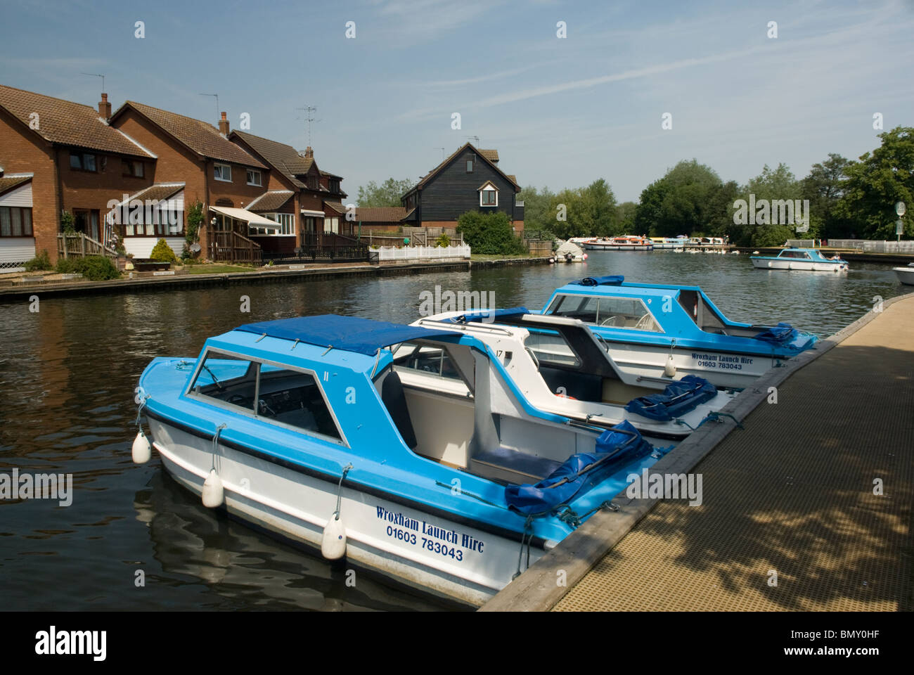 Boats at Wroxham, the Norfolk Broads, Norfolk, England Stock Photo - Alamy