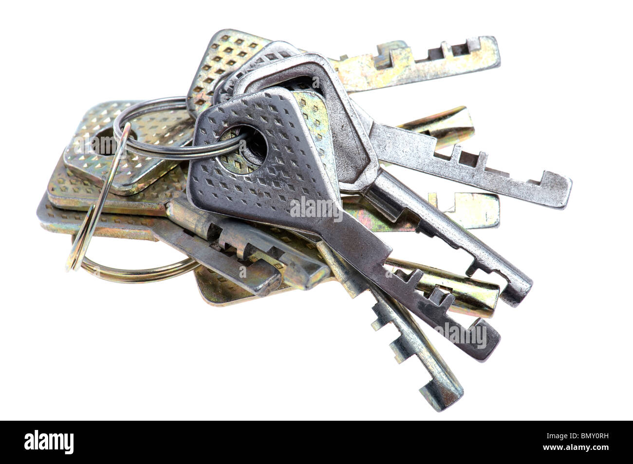 object on white - tool metal Key macro Stock Photo - Alamy