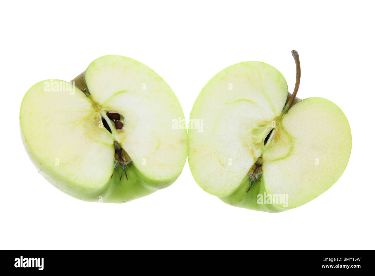 Apple Cut in Half Stock Photo - Alamy