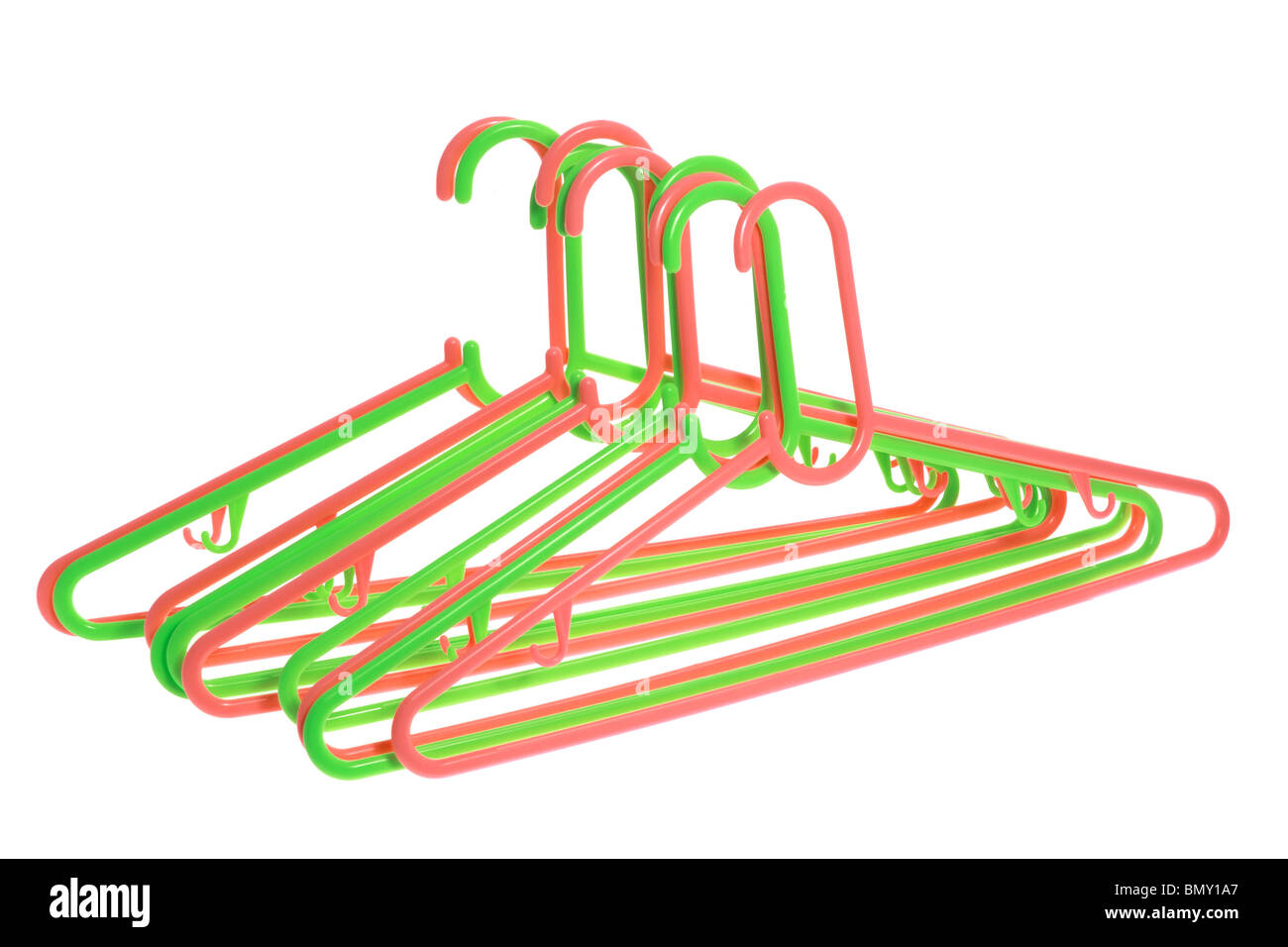 Plastic Clothes Hangers Stock Photo - Alamy