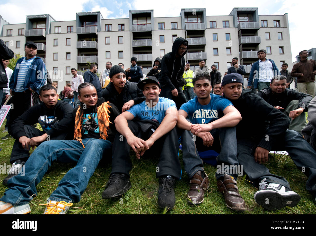 East End London march and protest against racism and fascism Stock ...
