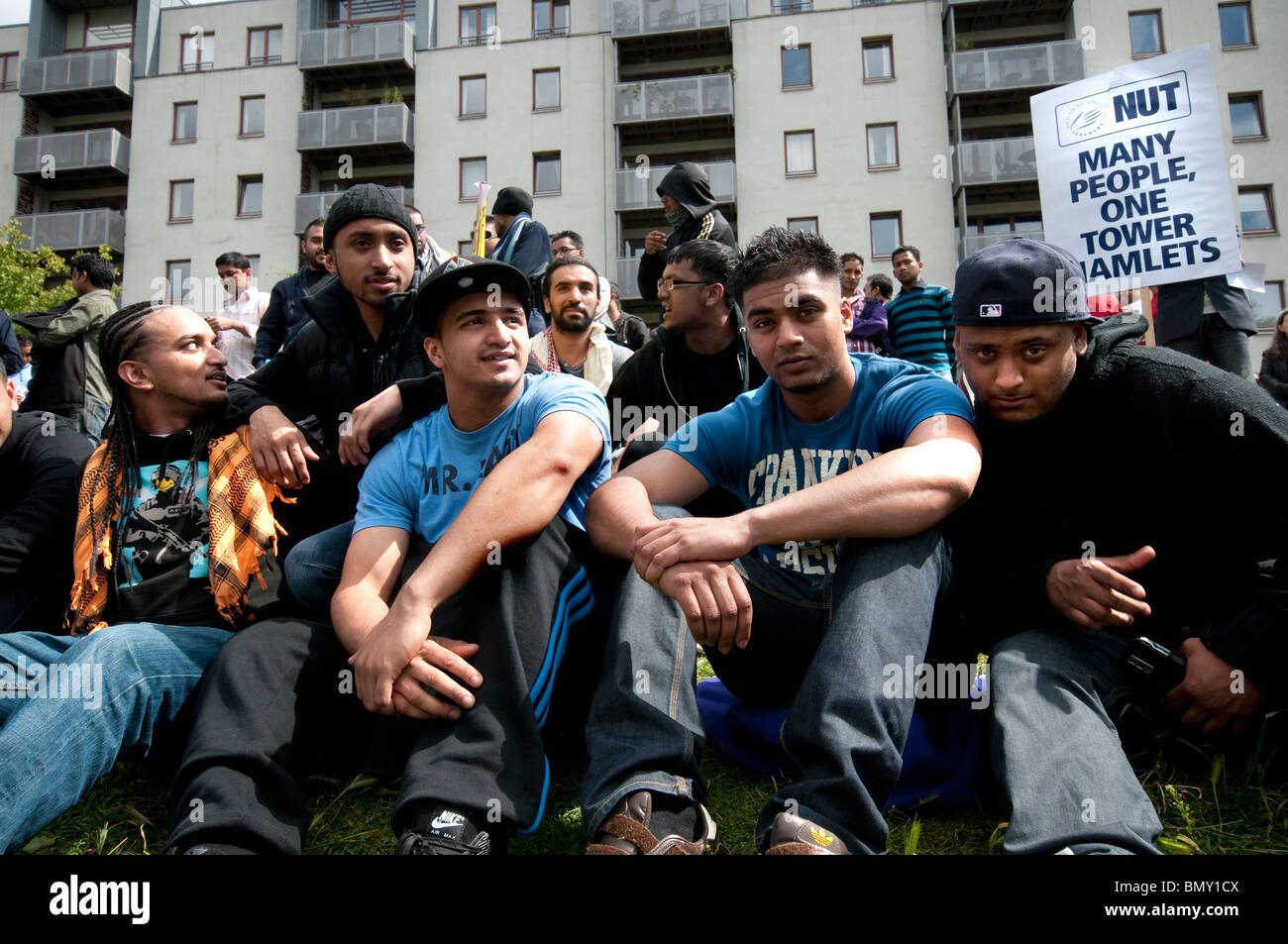 East End London march and protest against racism and fascism Stock ...