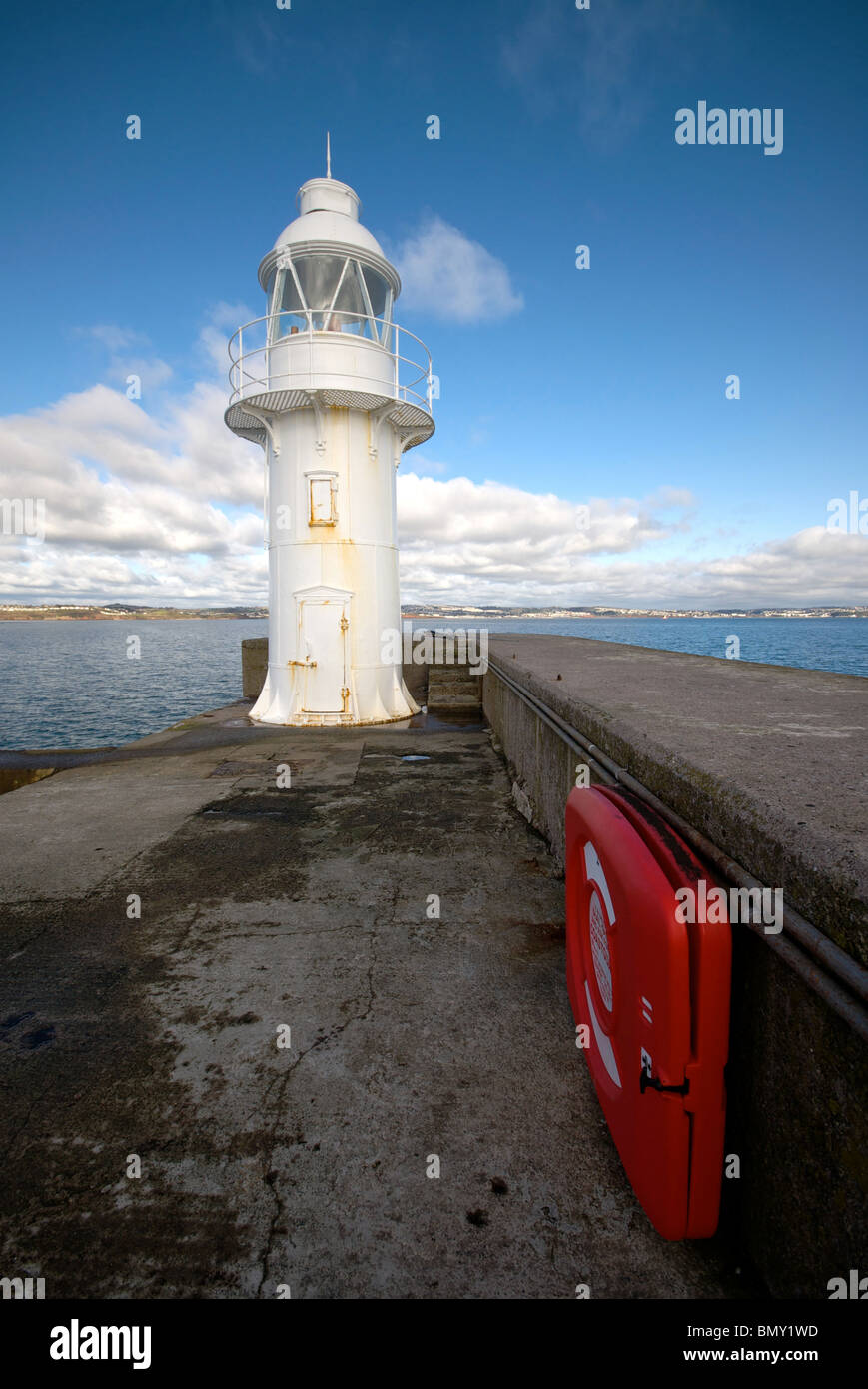 Brixham Devon UK Harbor Harbour Quay Light Stock Photo - Alamy
