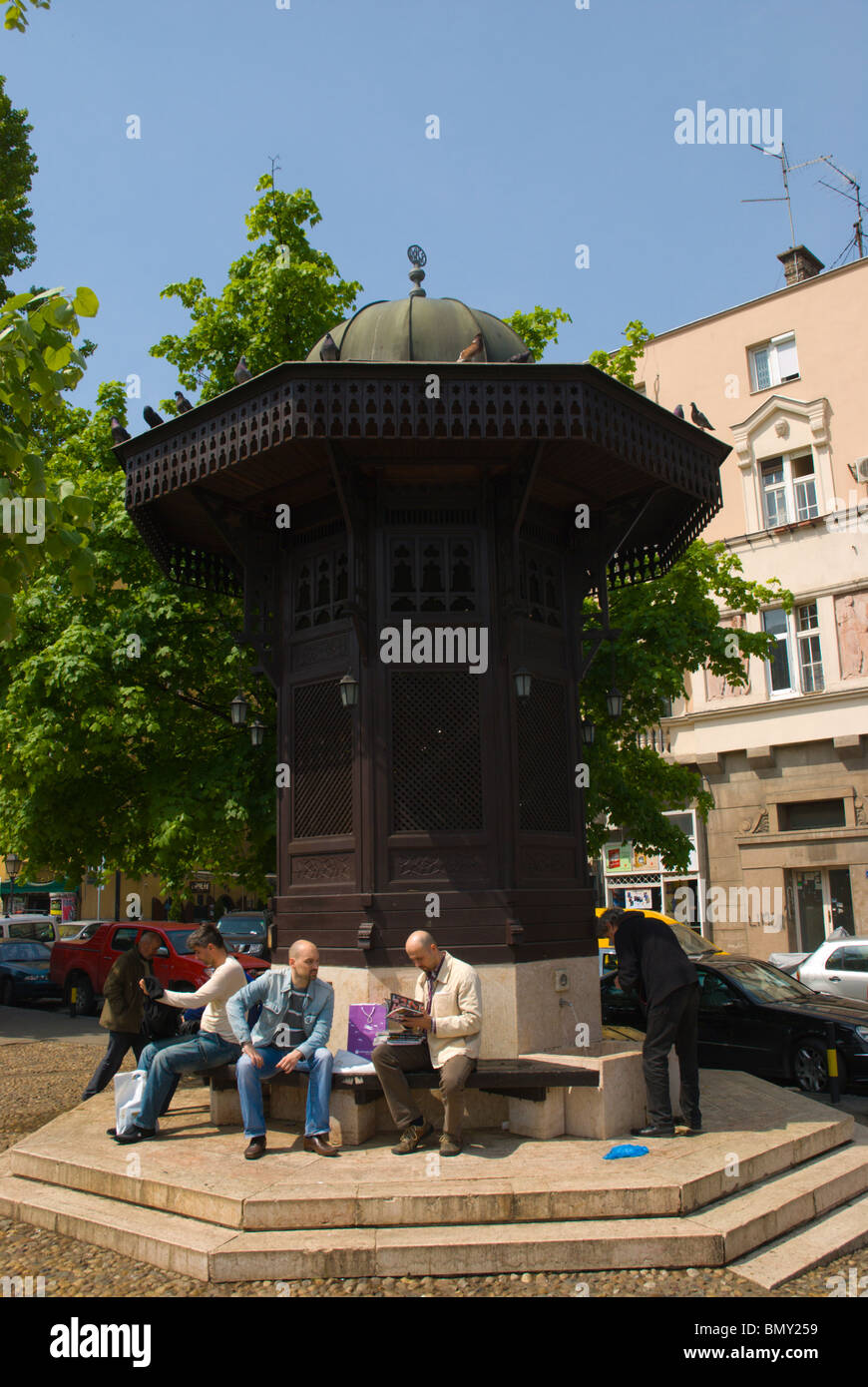 Sebilj in Skadarlija Bohemian quarter central Belgrade Serbia Europe ...