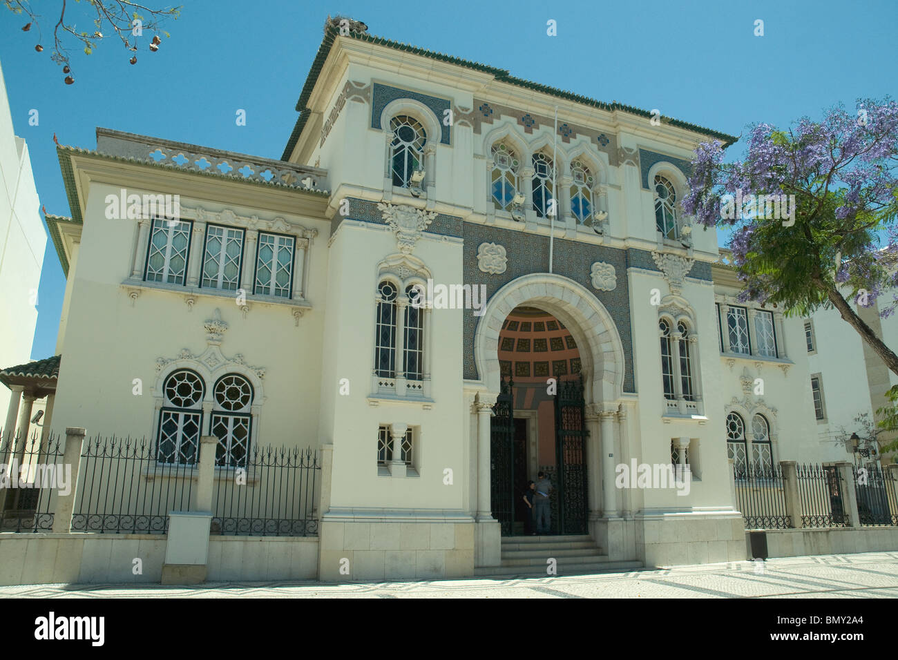 The Banco de Portugal in Faro, Portugal, has elegant Moorish ...
