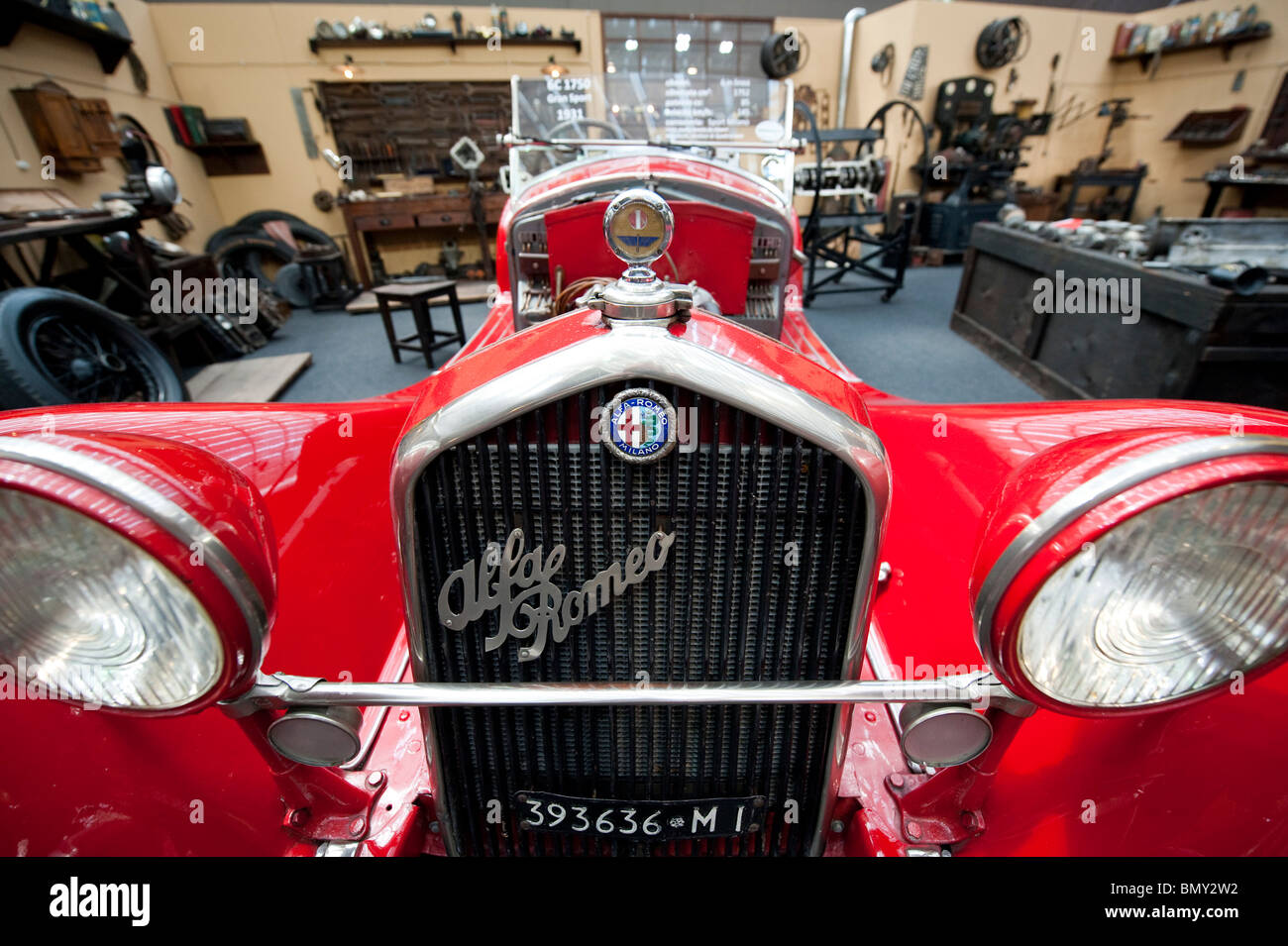 Alfa Romeo historic vehicles exhibited at the Parco Esposizioni Novegro ...