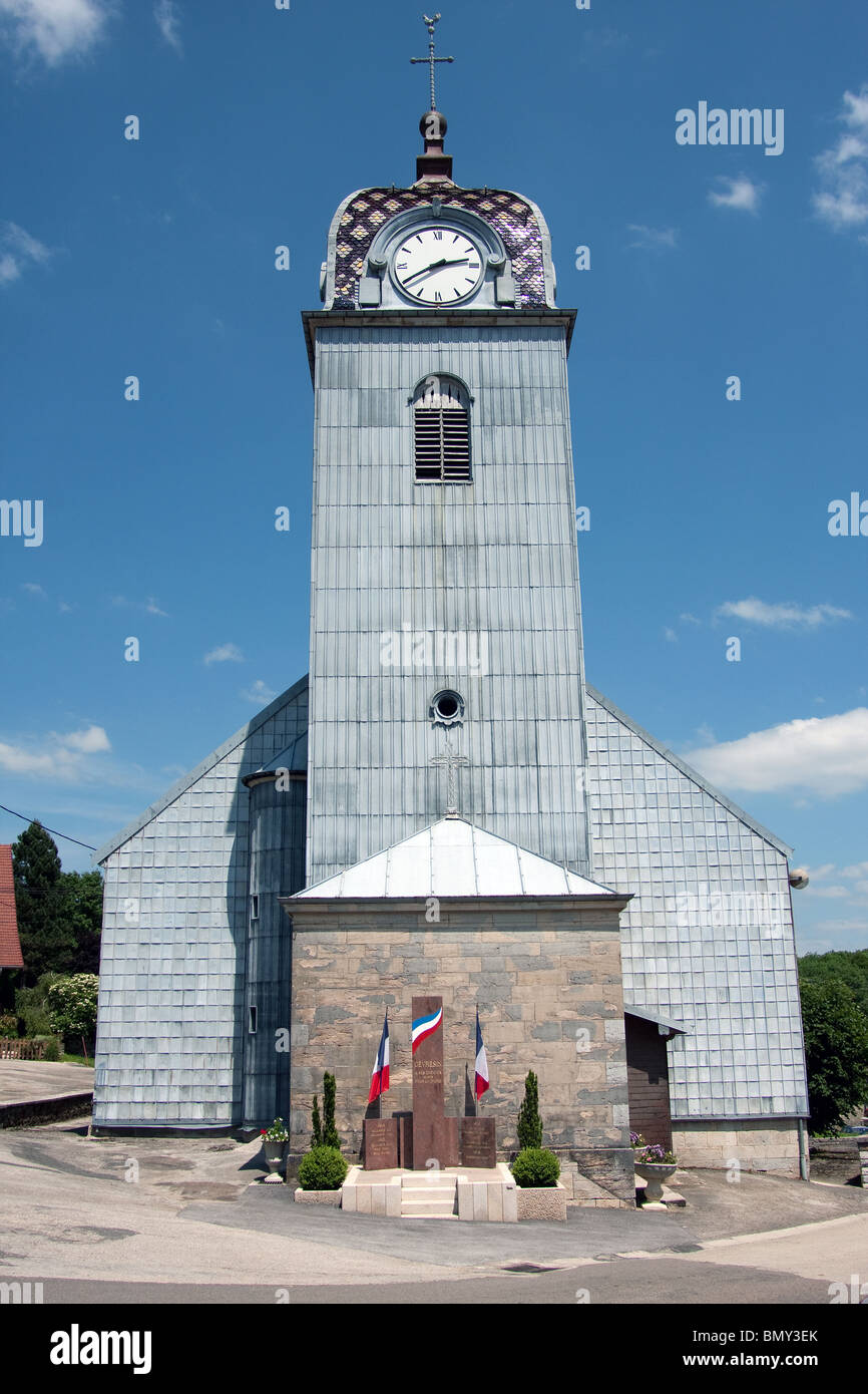 Roman Catholic village church steeple religion Stock Photo - Alamy