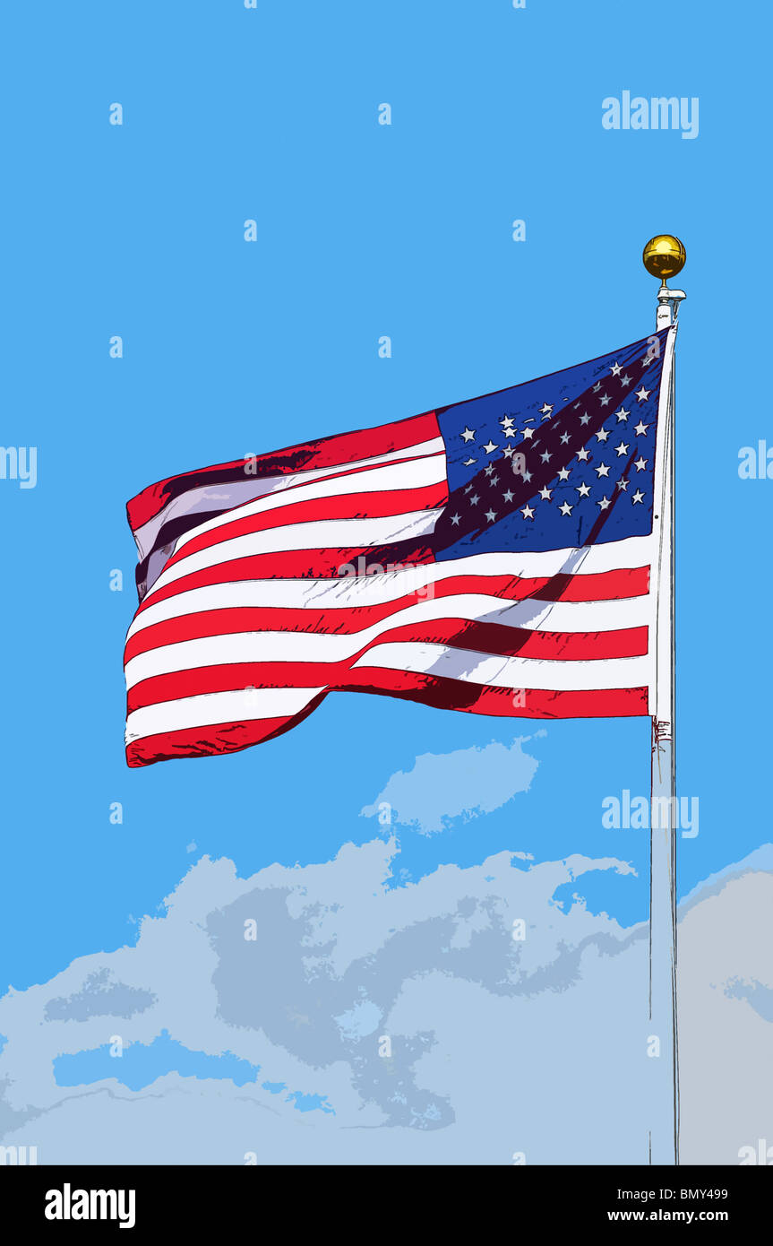 American flag illustration Stock Photo - Alamy