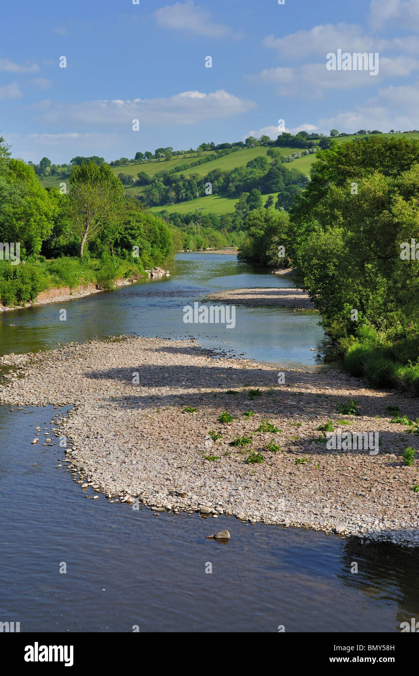 The River Usk at Brecon South Wales Stock Photo - Alamy