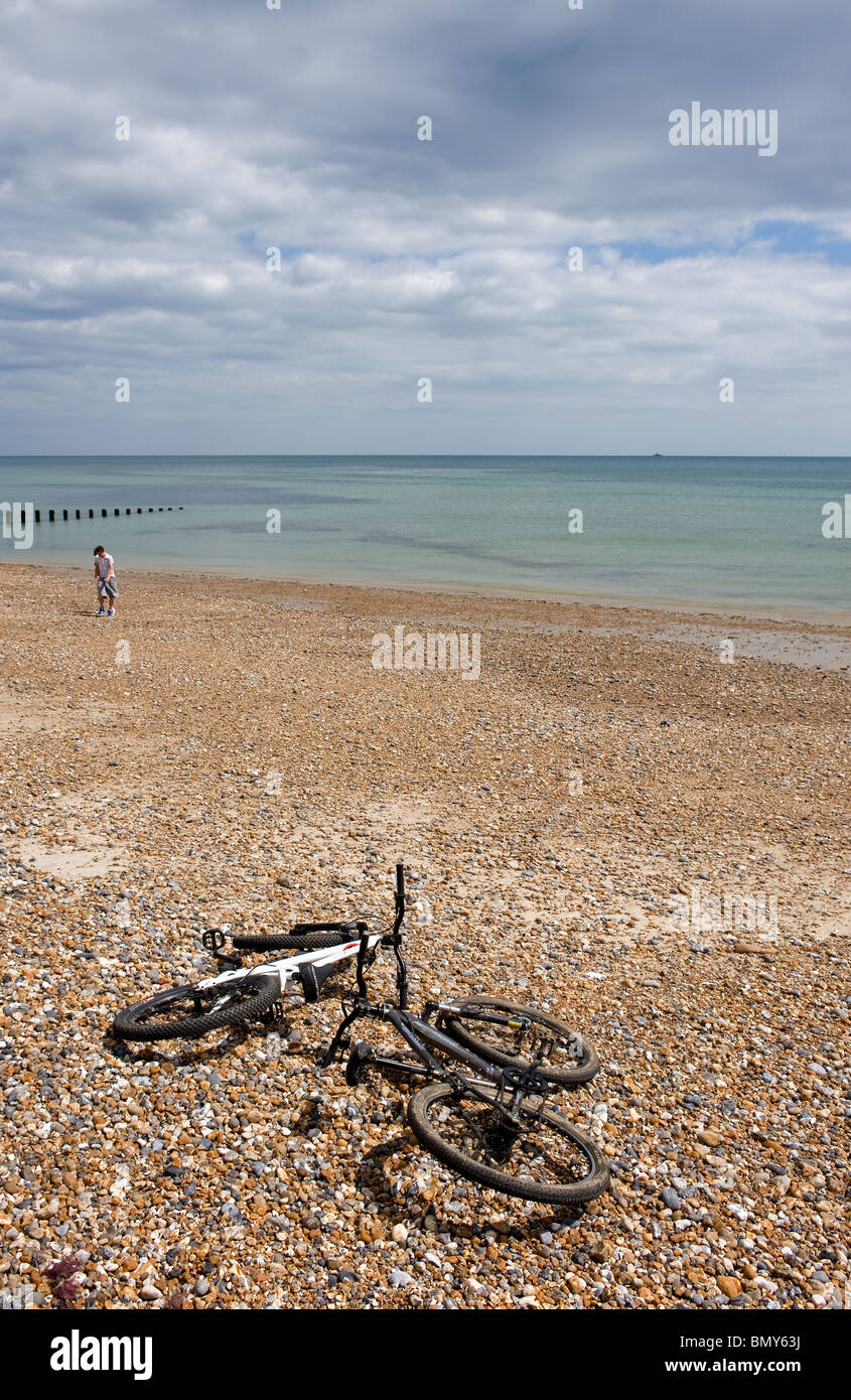 Bicycles on Climping Beach in West Sussex. Photo by Gordon Scammell ...