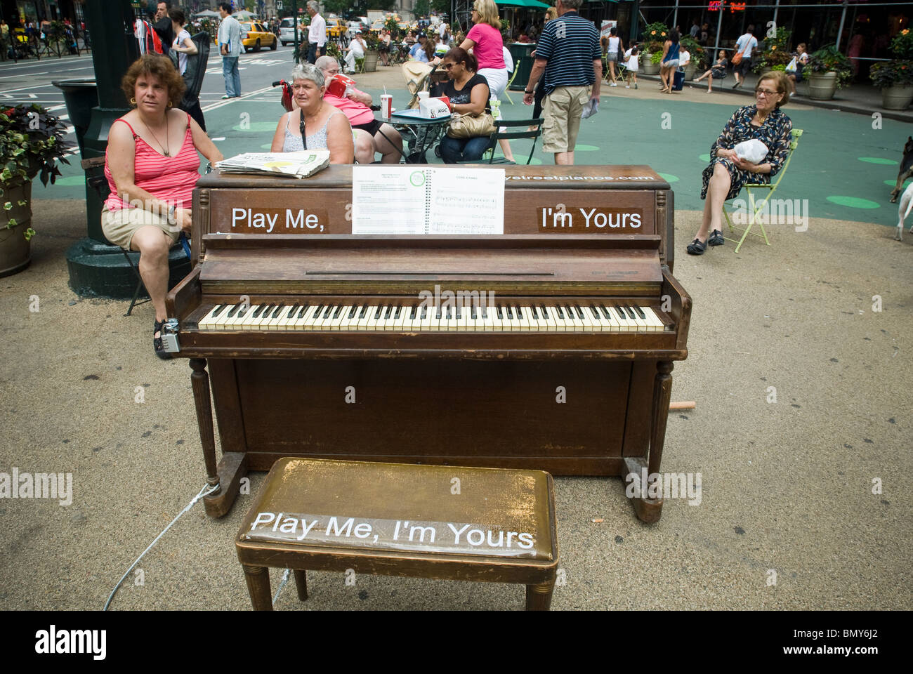 As part of the public art project, "Play Me, I'm Yours" a piano is seen ...