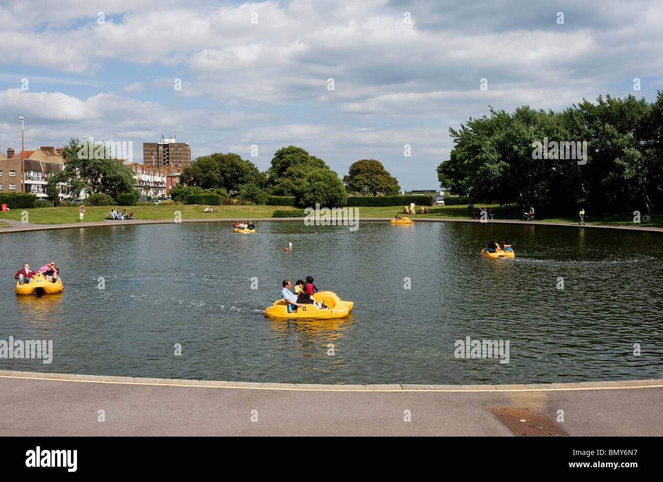 Pedalos on lake hi-res stock photography and images - Alamy