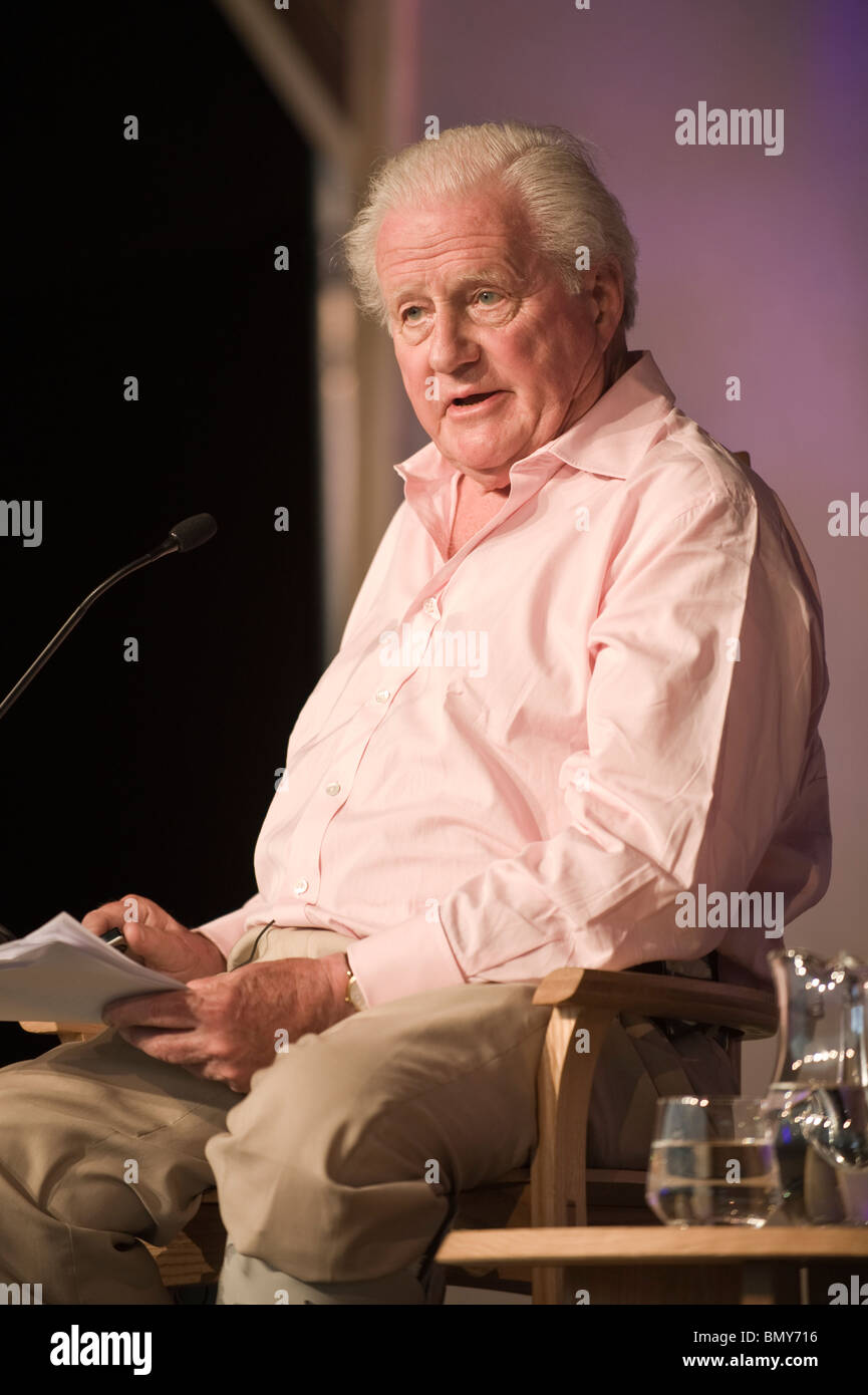 English historian John Julius Norwich pictured speaking at Hay Festival ...