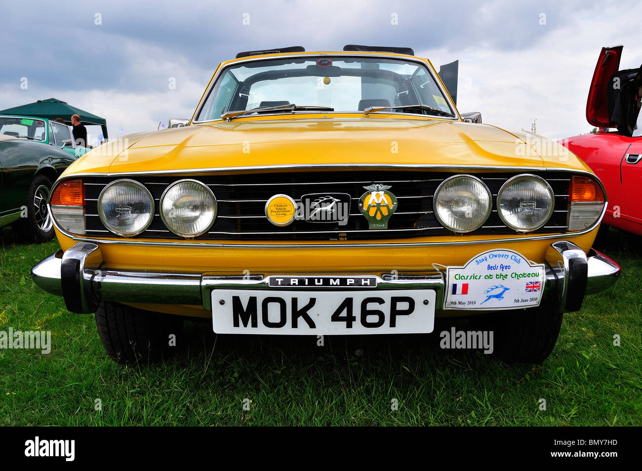 Chrome triumph stag car badge hi-res stock photography and images - Alamy