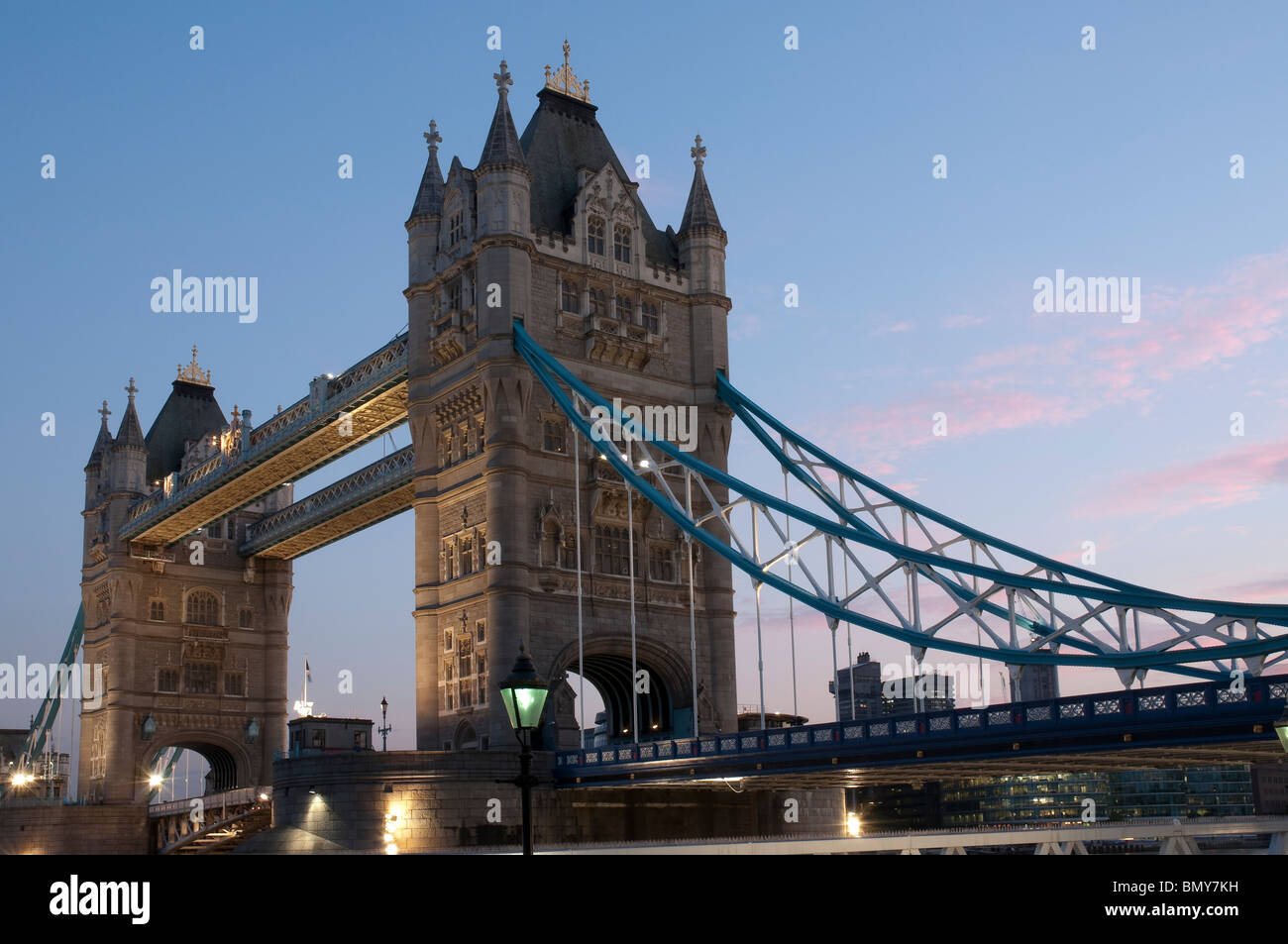 Tower Bridge in London at dusk Stock Photo - Alamy