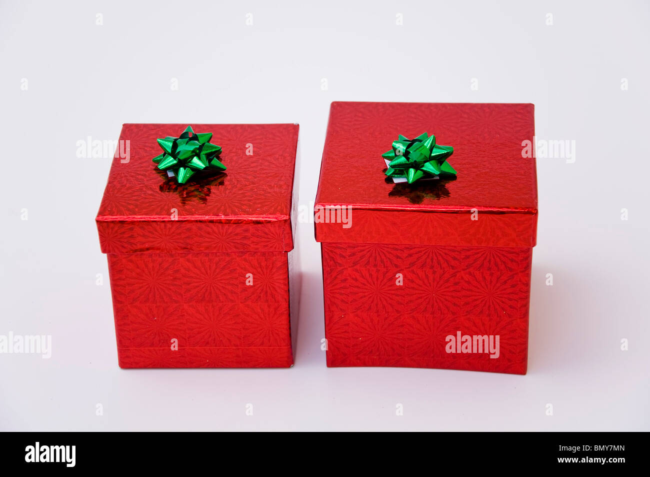 Red gift boxes Stock Photo - Alamy