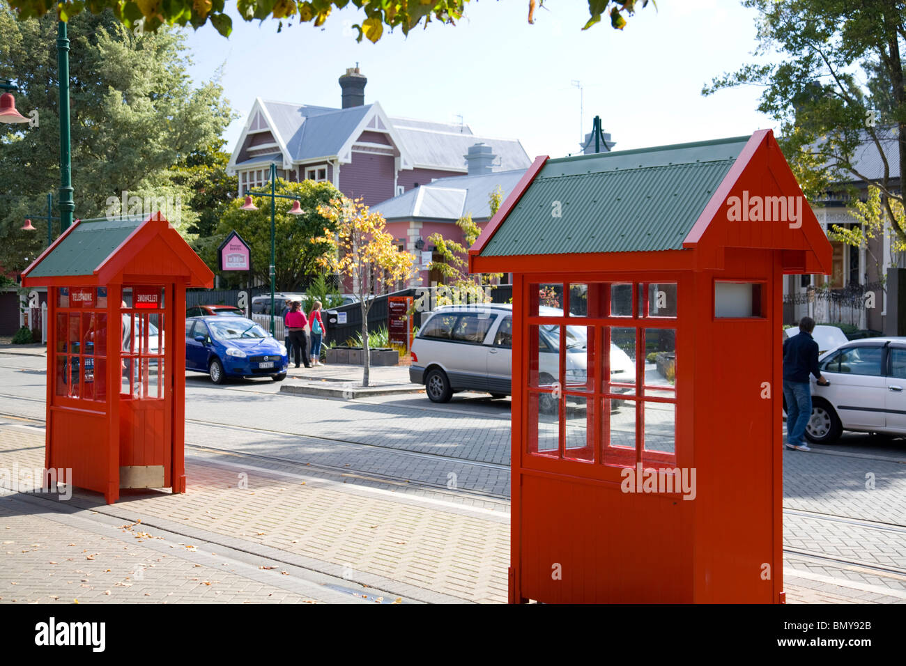 Two telephone boxes hi-res stock photography and images - Alamy