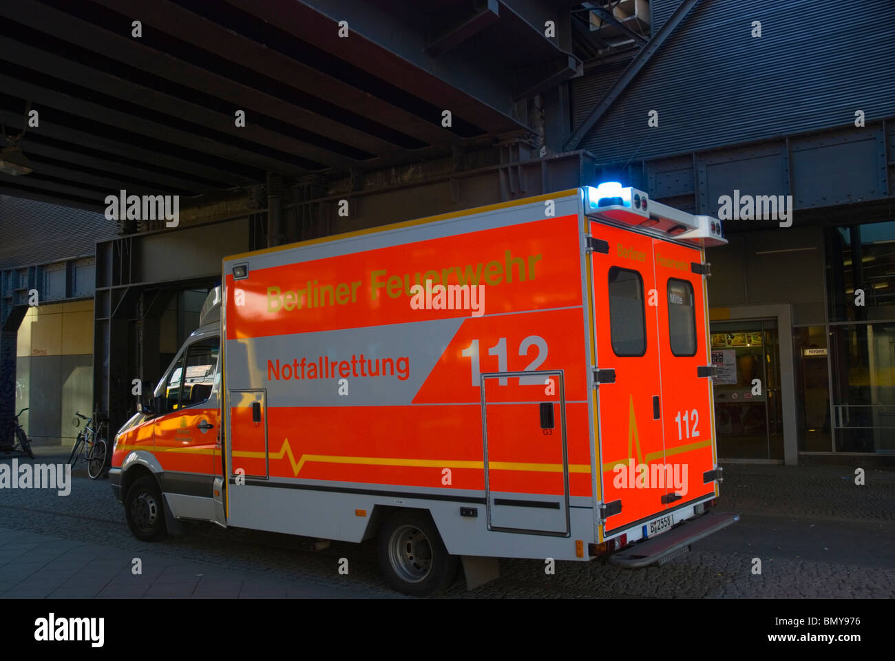 Ambulance Alexanderplatz Berlin Germany Europe Stock Photo - Alamy