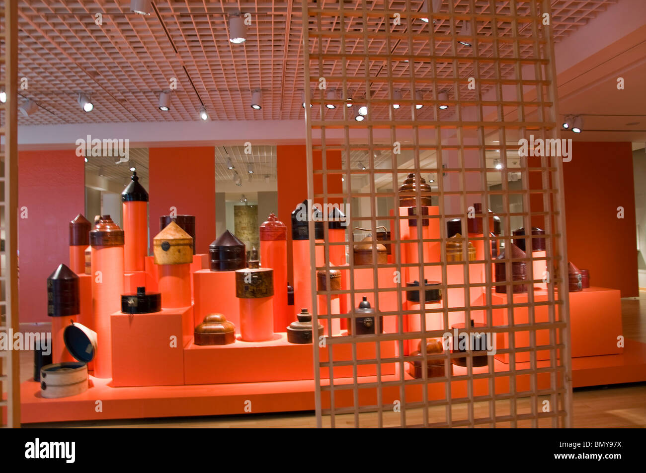 Vintage Chinese Hat Boxes, Mingei Museum, San Diego, California, USA ...
