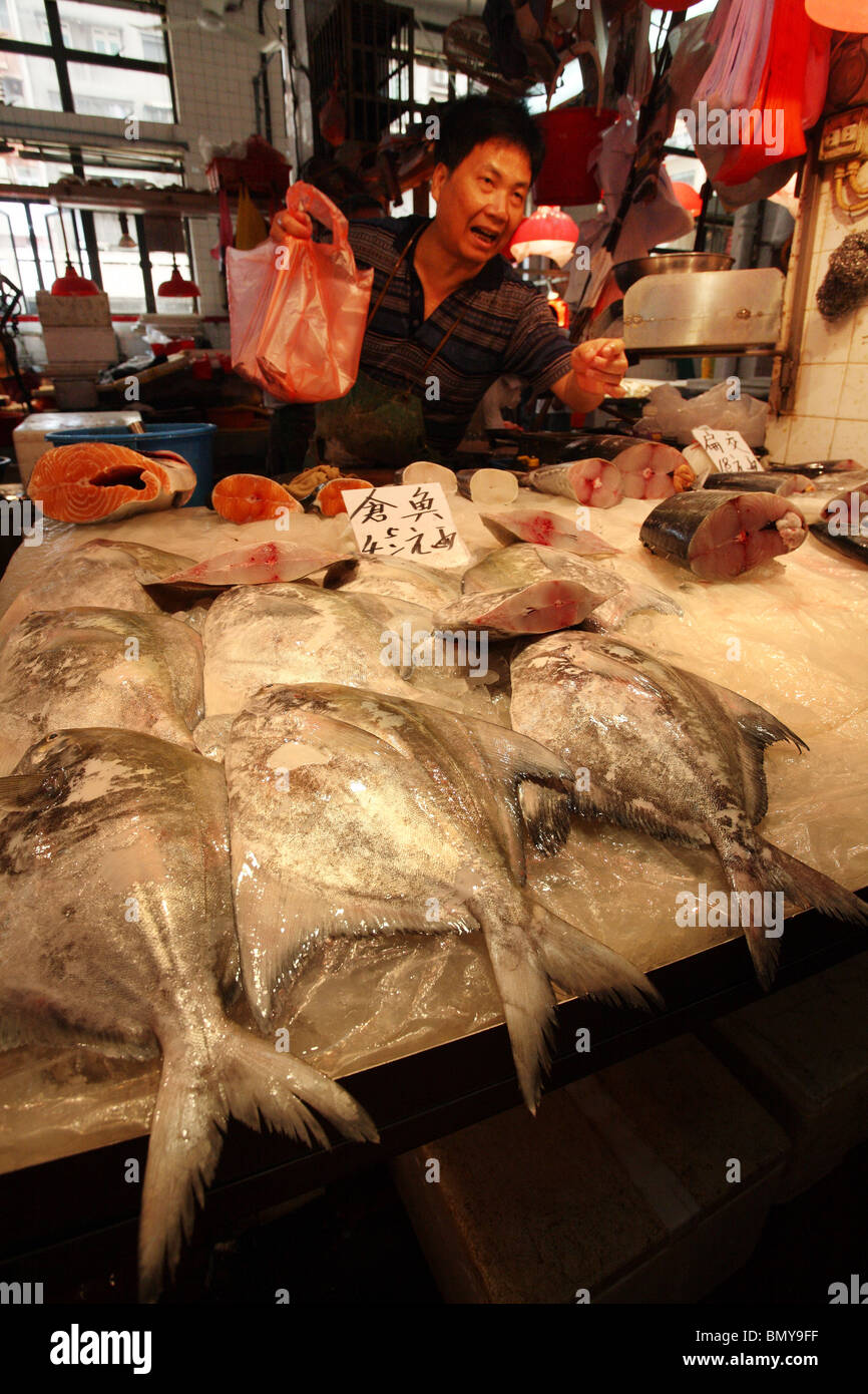 Chinese fishmonger market stall fish hi-res stock photography and ...