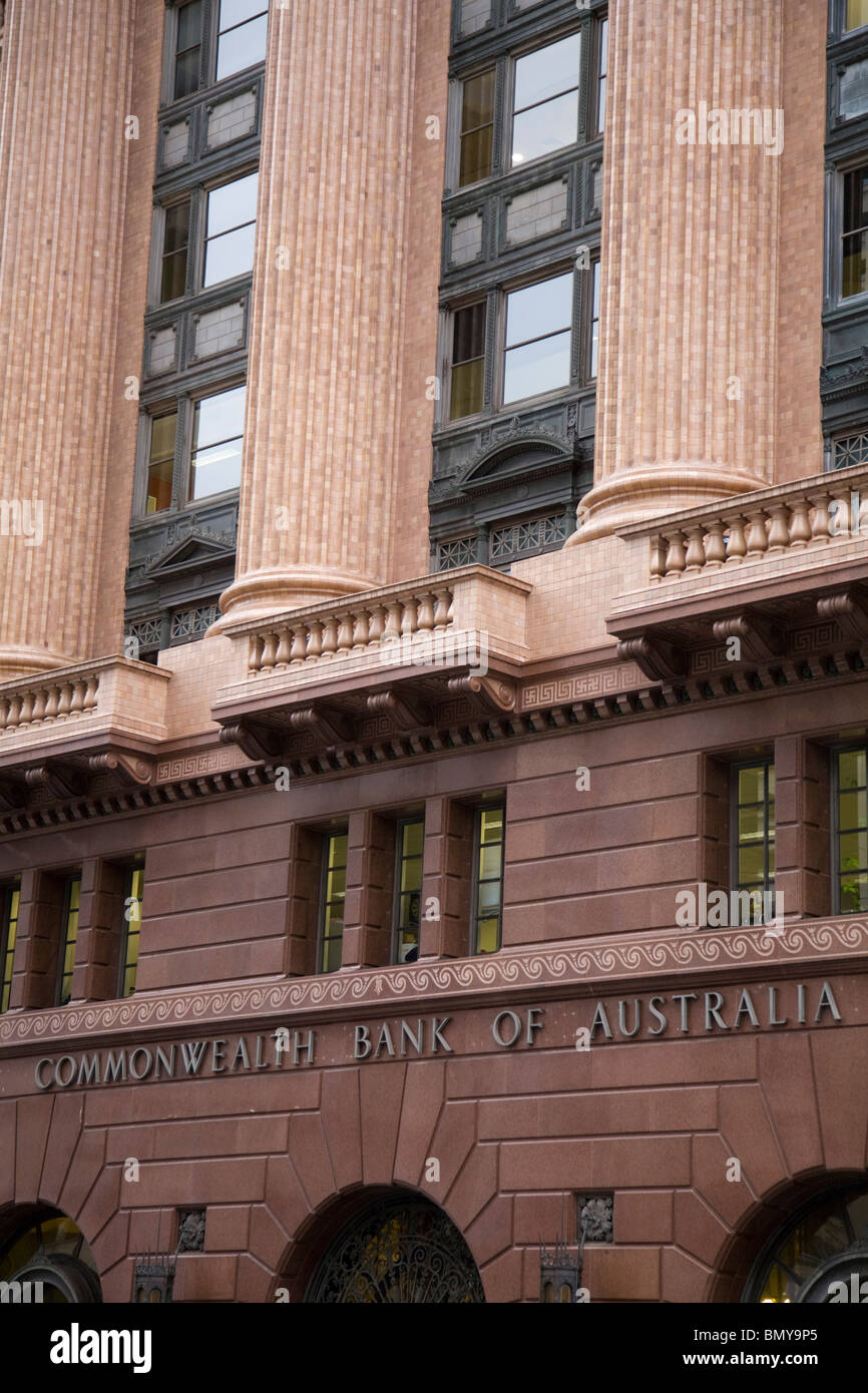 entrance to commonwealth bank of australia offices in martin place ...