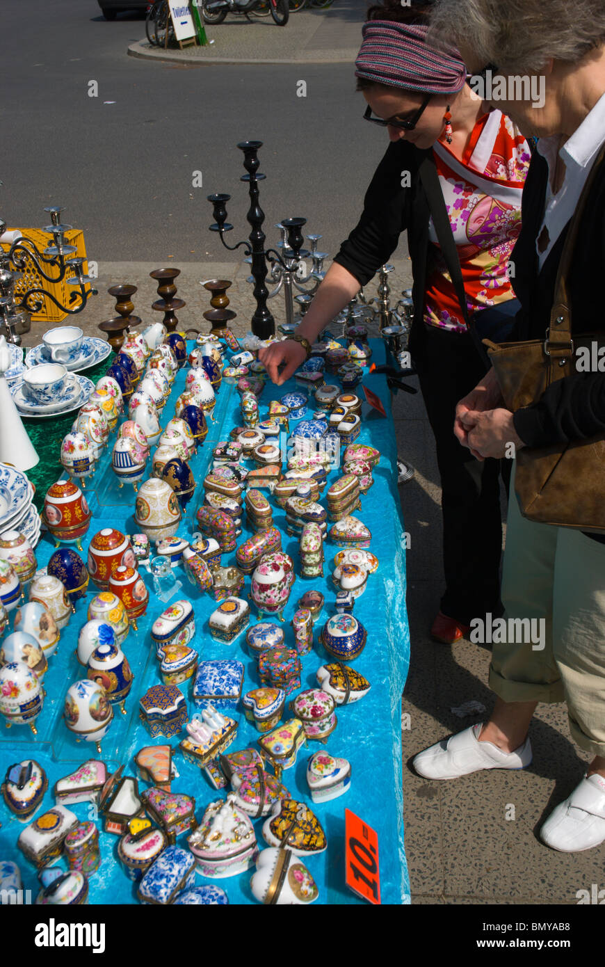 Strasse des 17 Juni antiques and flea market Tiergarten Berlin Germany ...